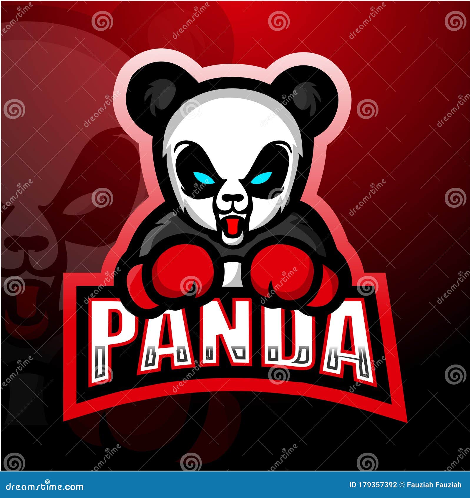 Boxing Panda Mascot Esport Logo Design Stock Vector - Illustration of ...