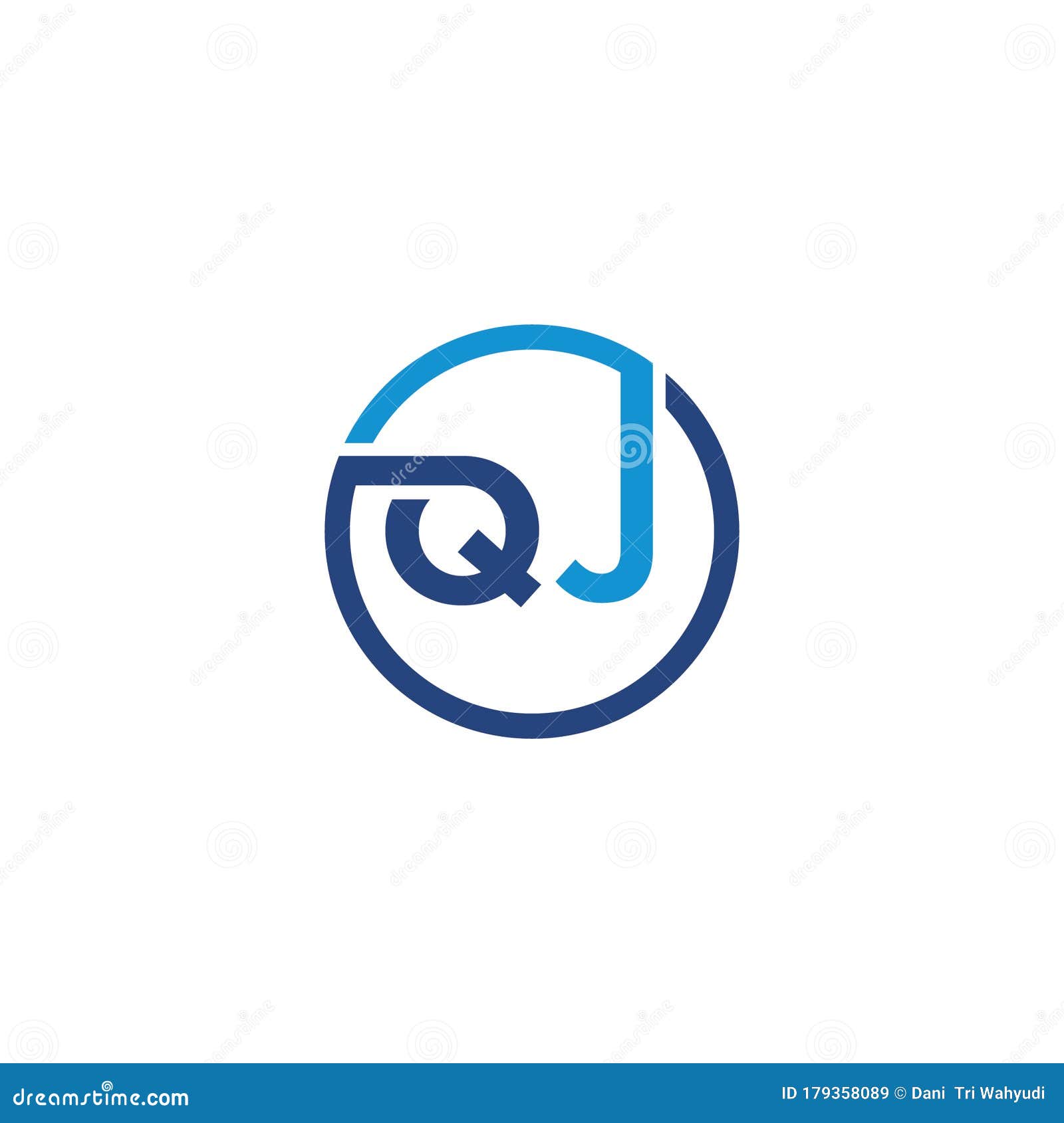 QJ Letter Logo Icon Design Template Elements Stock Vector ...