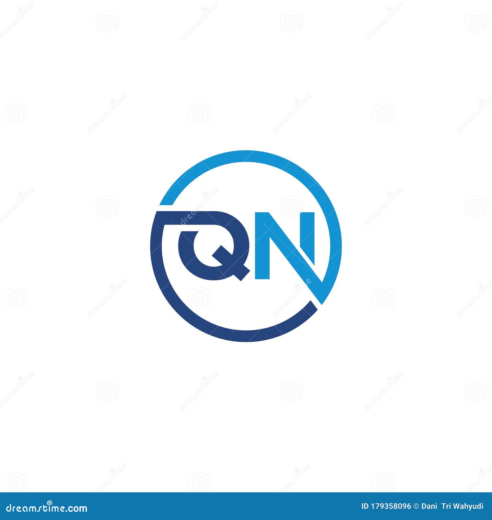 QN Letter Logo Icon Design Template Elements Stock Vector ...