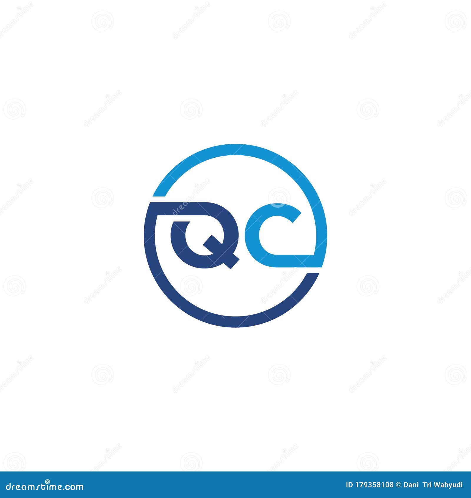 QC Letter Logo Icon Design Template Elements Stock Vector ...