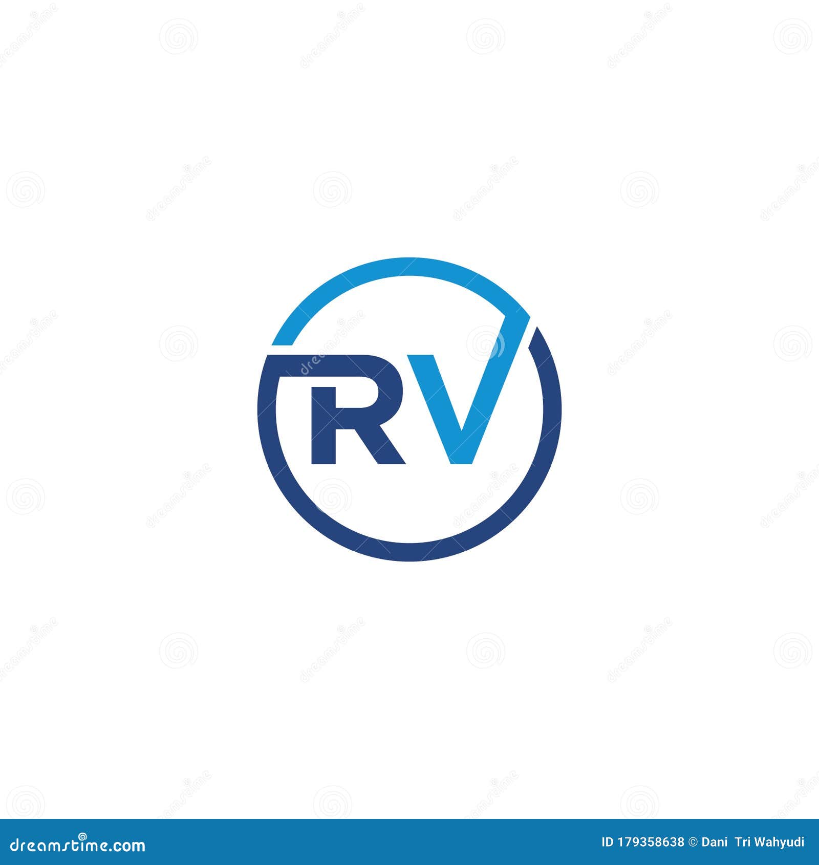 RV Letter Logo Icon Design Template Elements Stock Vector ...