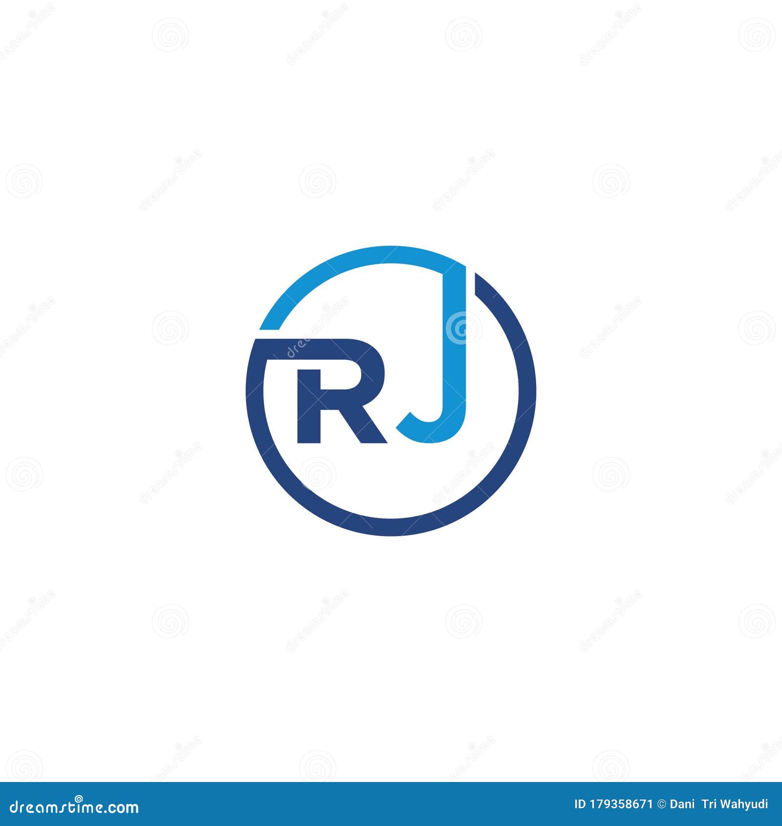RJ Letter Logo Icon Design Template Elements Stock Vector ...