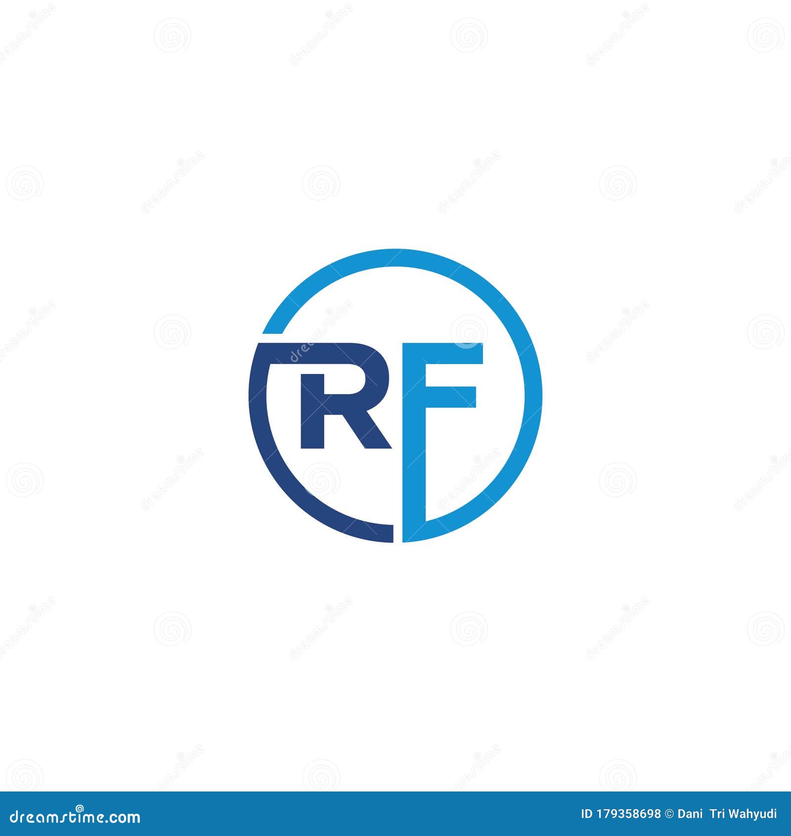 RF Letter Logo Icon Design Template Elements Stock Vector ...