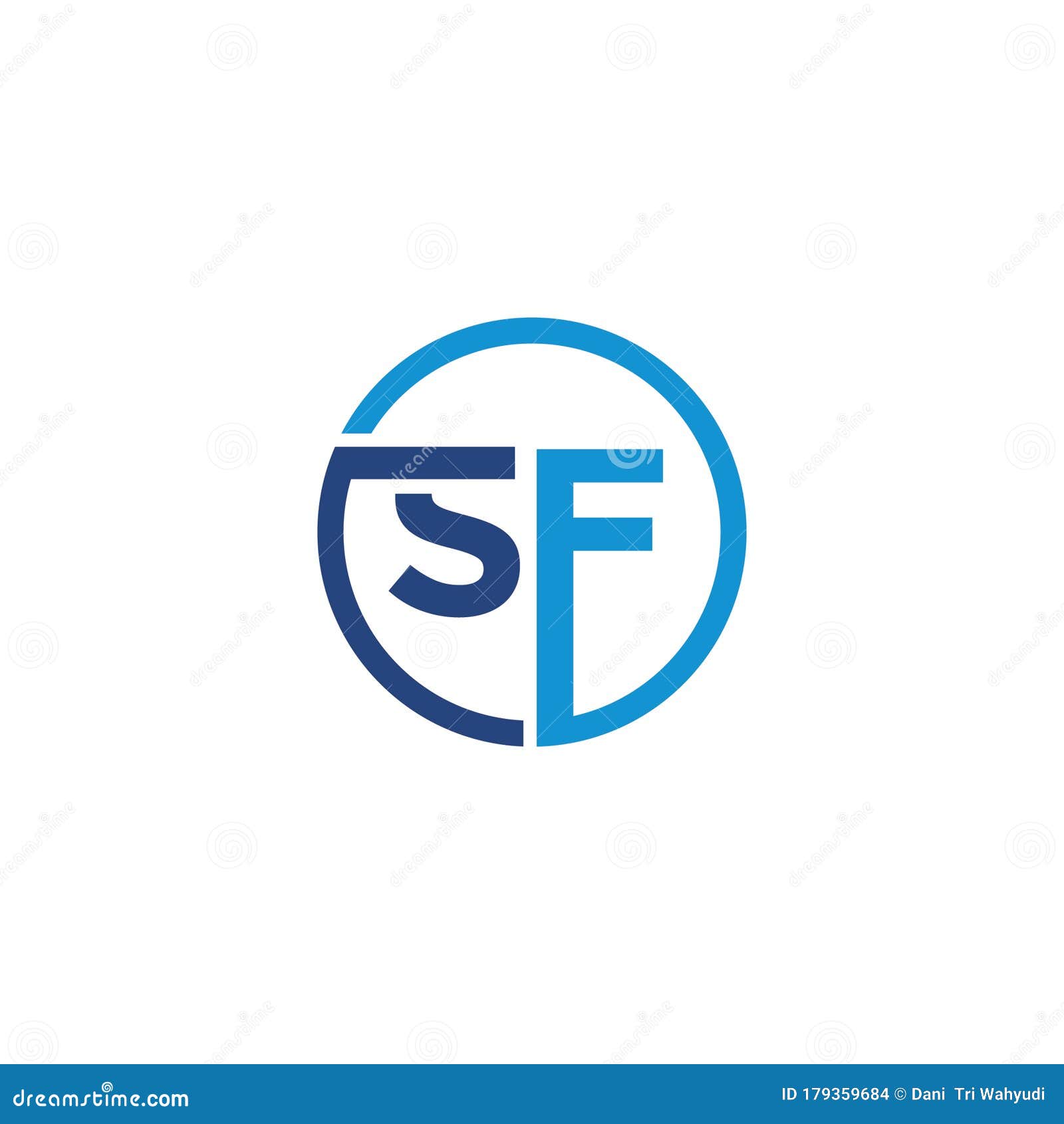 SF Letter Logo Icon Design Template Elements Stock Vector ...