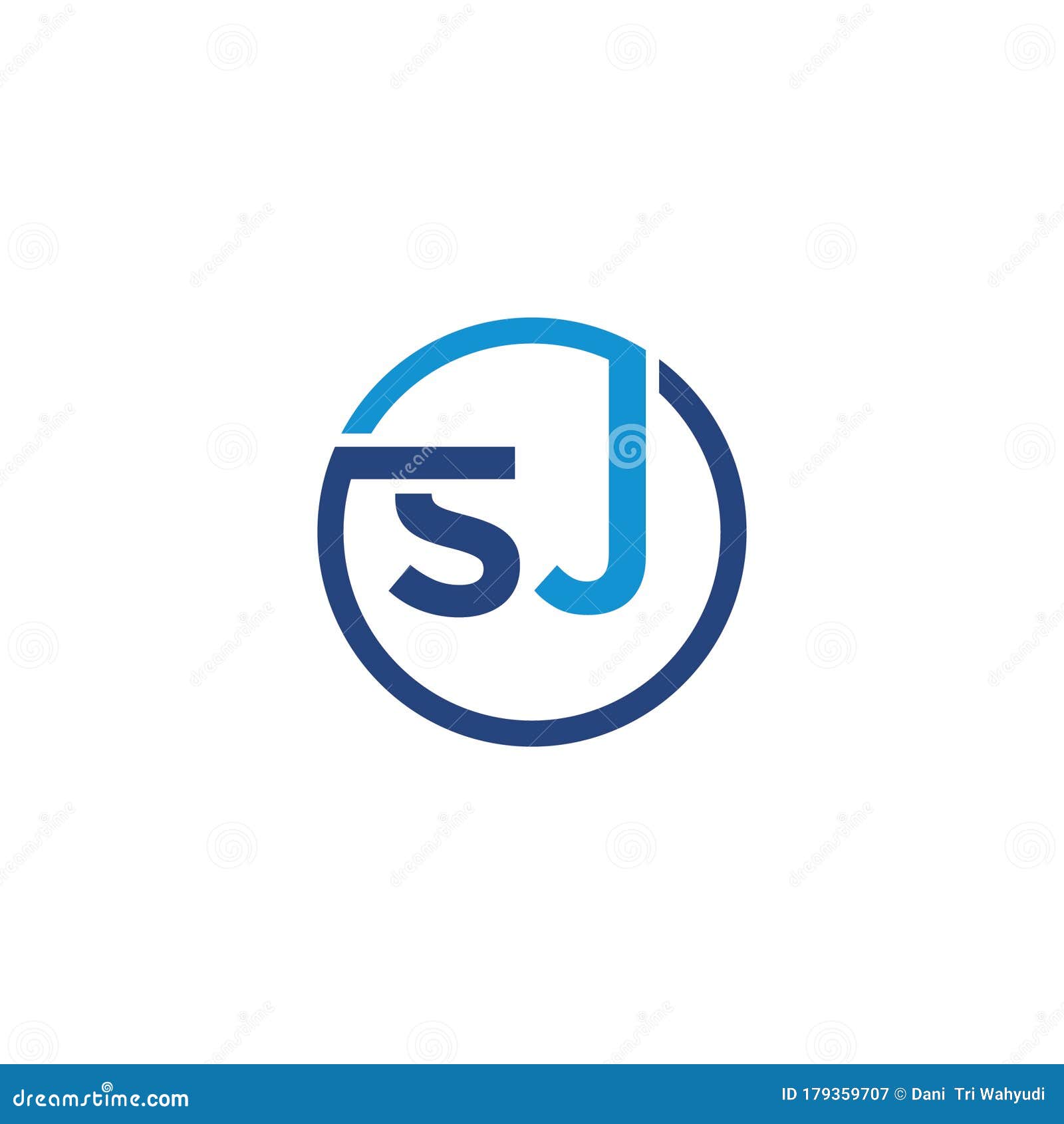 SJ Letter Logo Icon Design Template Elements Stock Vector ...