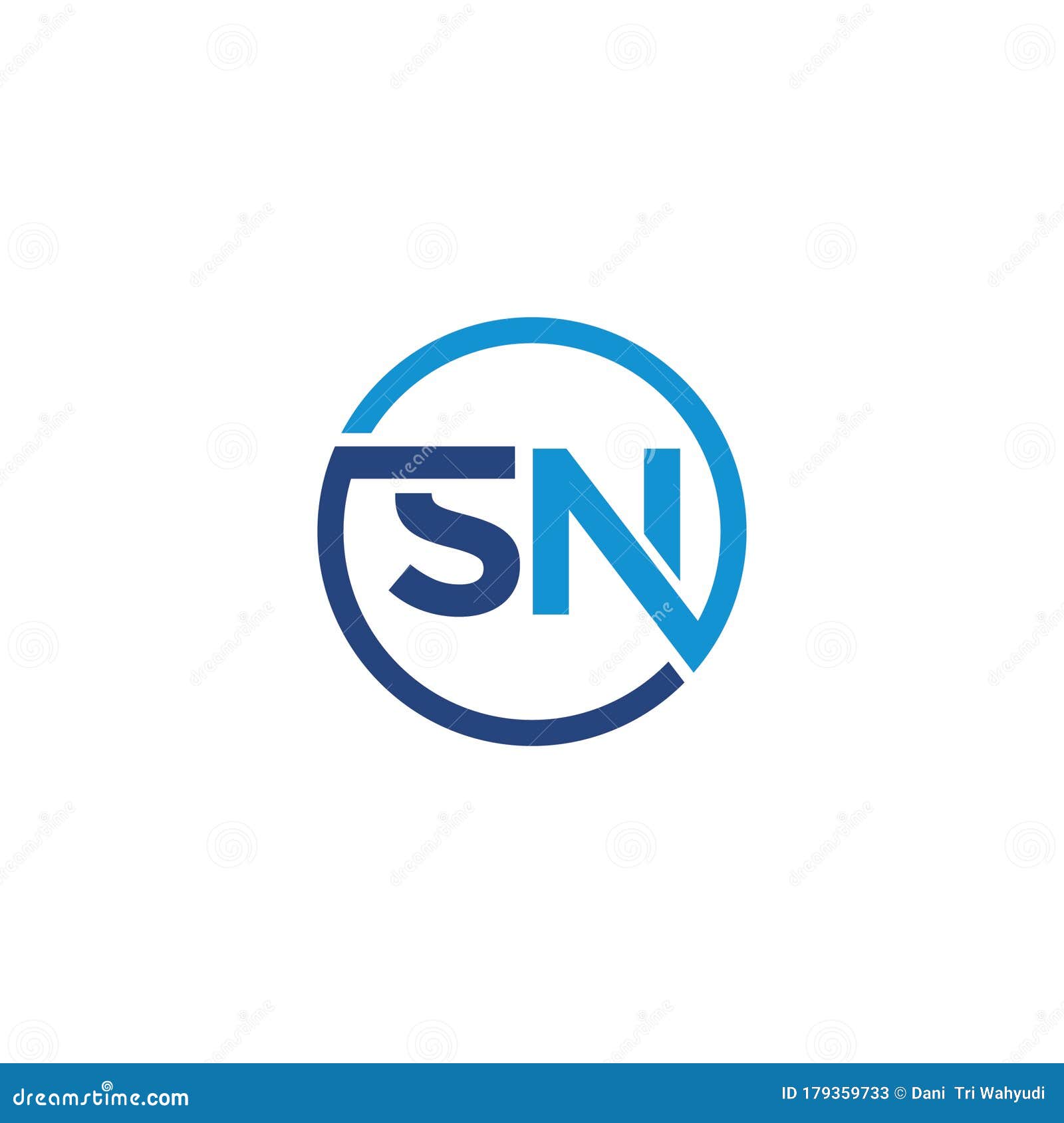 SN Letter Logo Icon Design Template Elements Stock Vector ...
