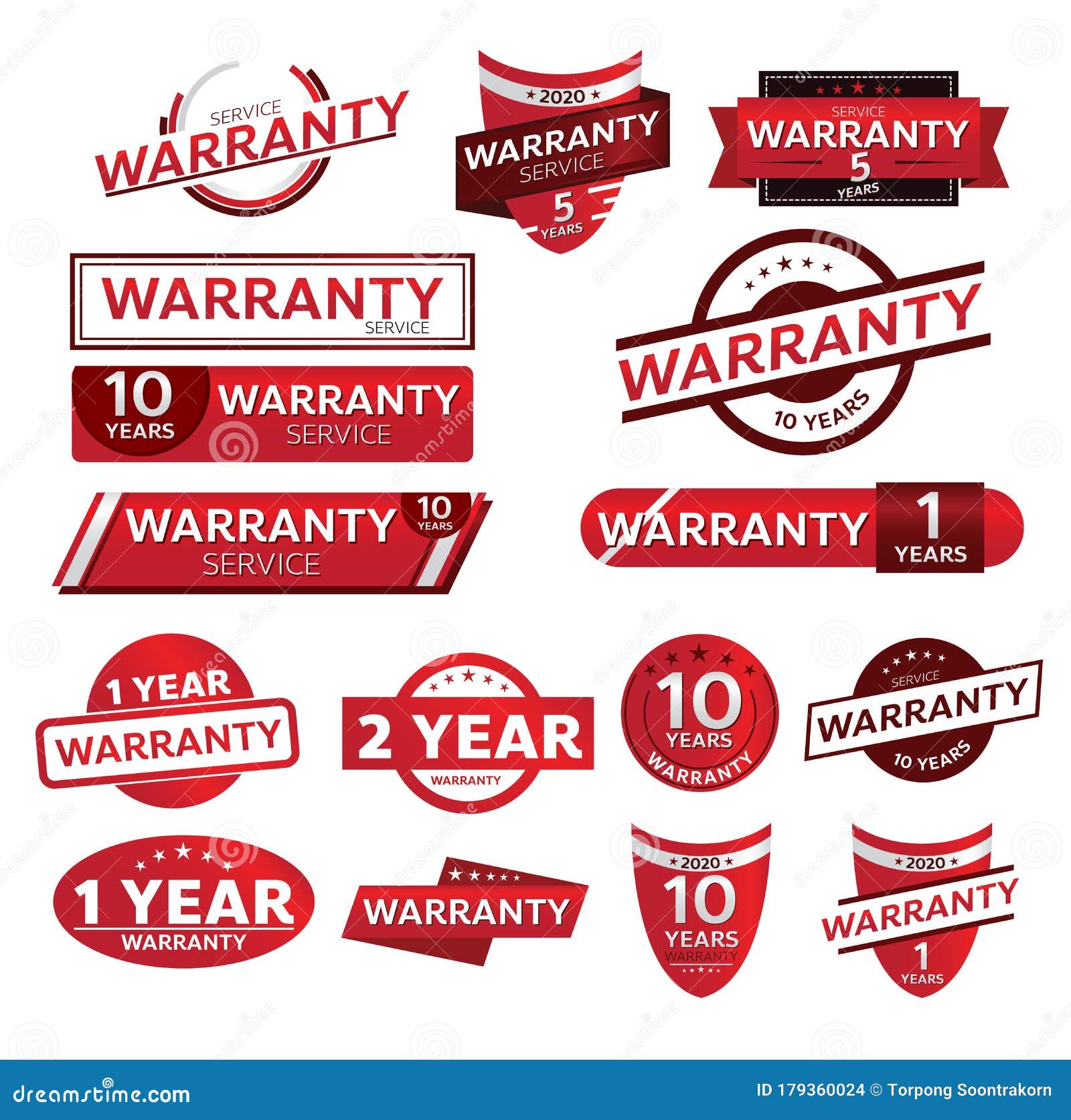 Warranty Shop Promotion Tag Design for Marketing Stock Vector ...