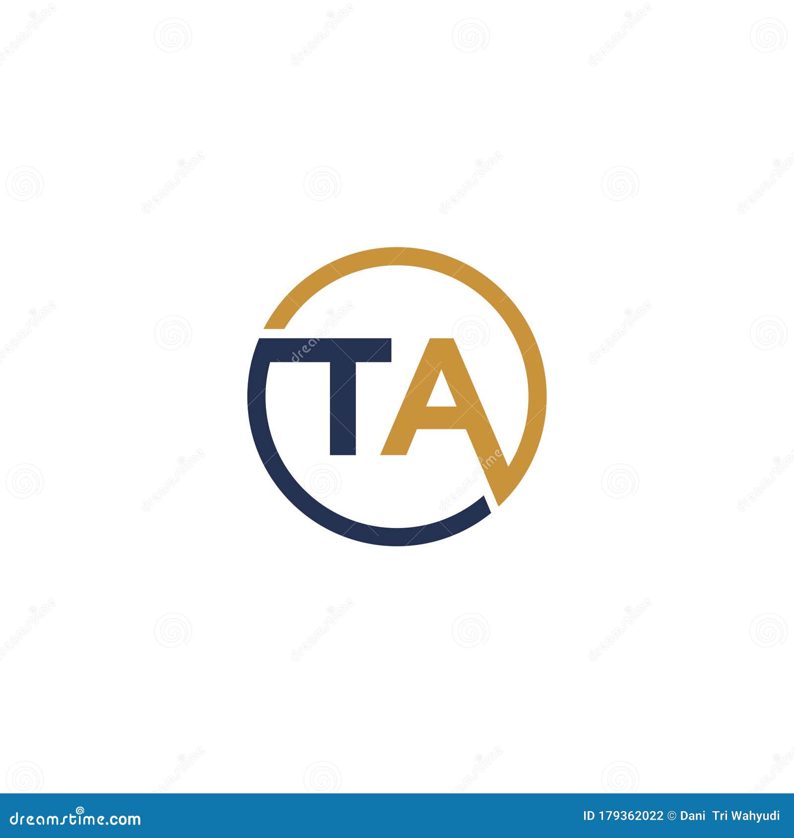 TA Letter Logo Icon Design Template Elements Stock Vector ...