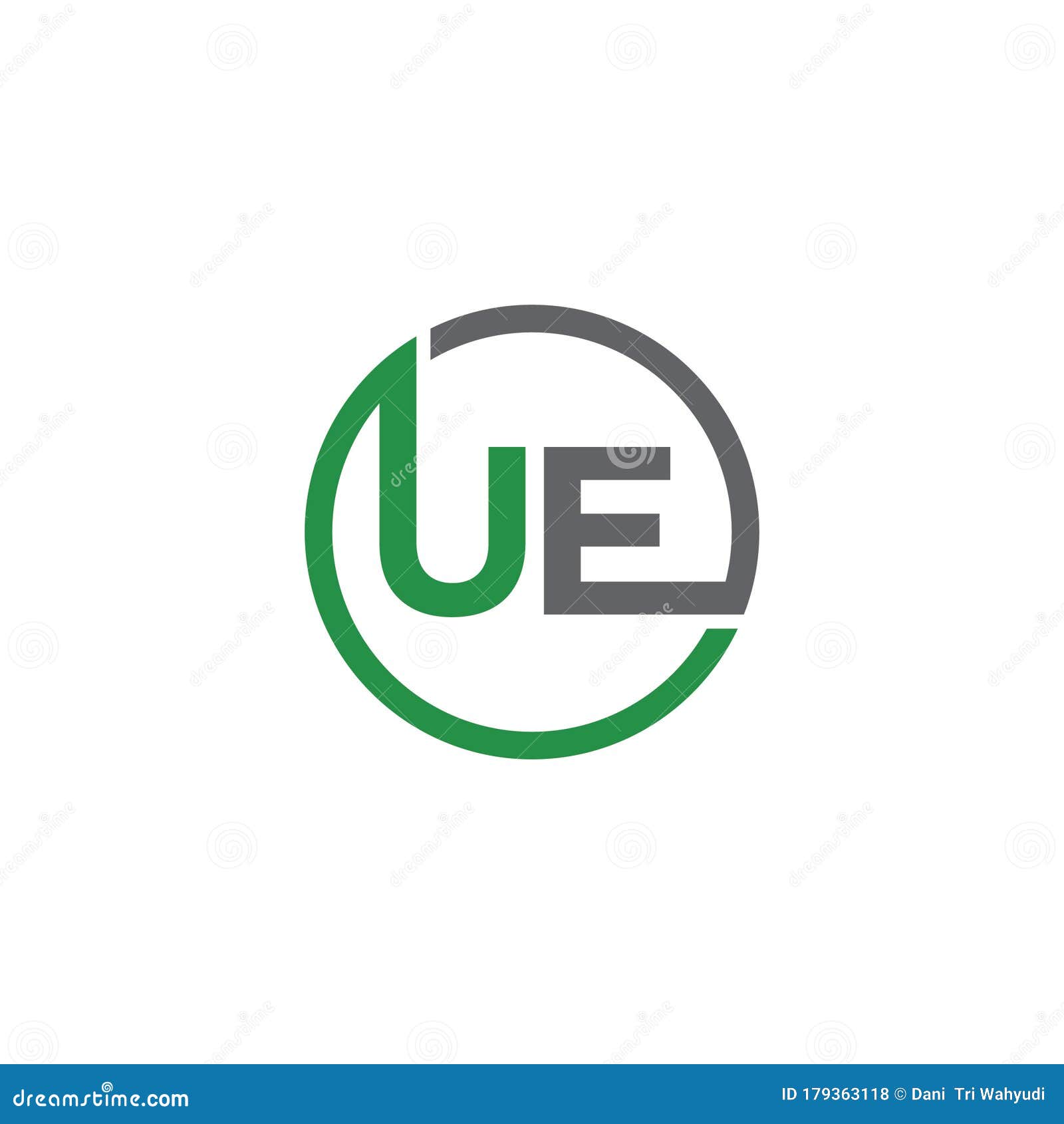 UE Letter Logo Icon Design Template Elements Stock Vector ...