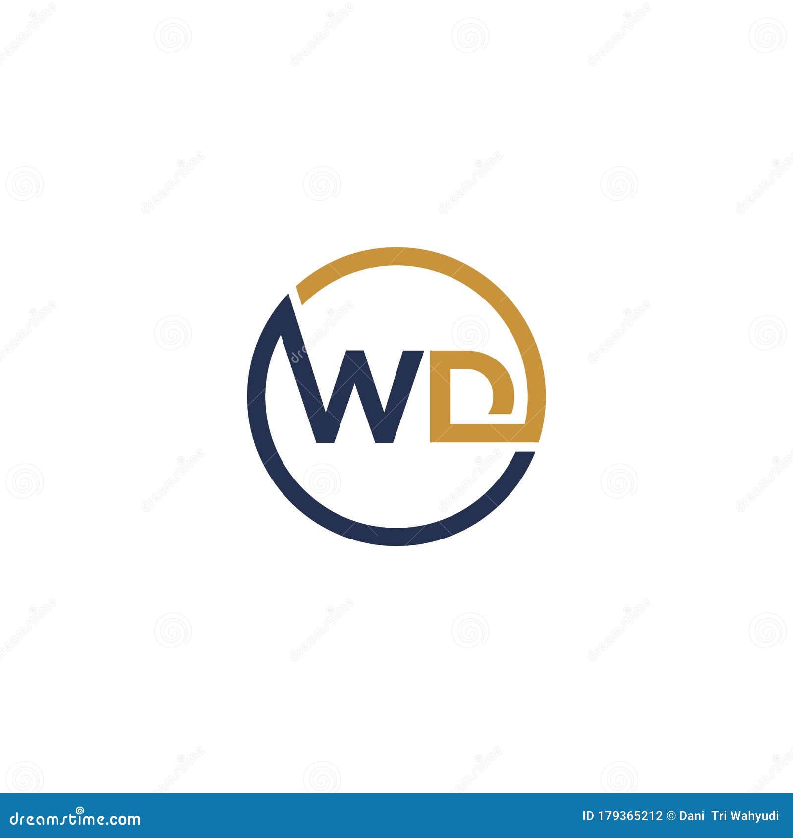WD Letter Logo Icon Design Template Elements Stock Vector ...