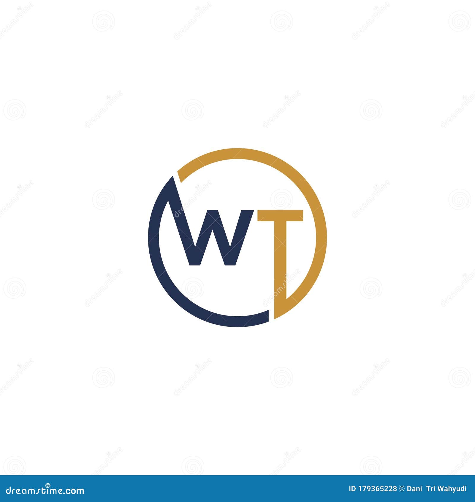 WT Letter Logo Icon Design Template Elements Stock Vector ...
