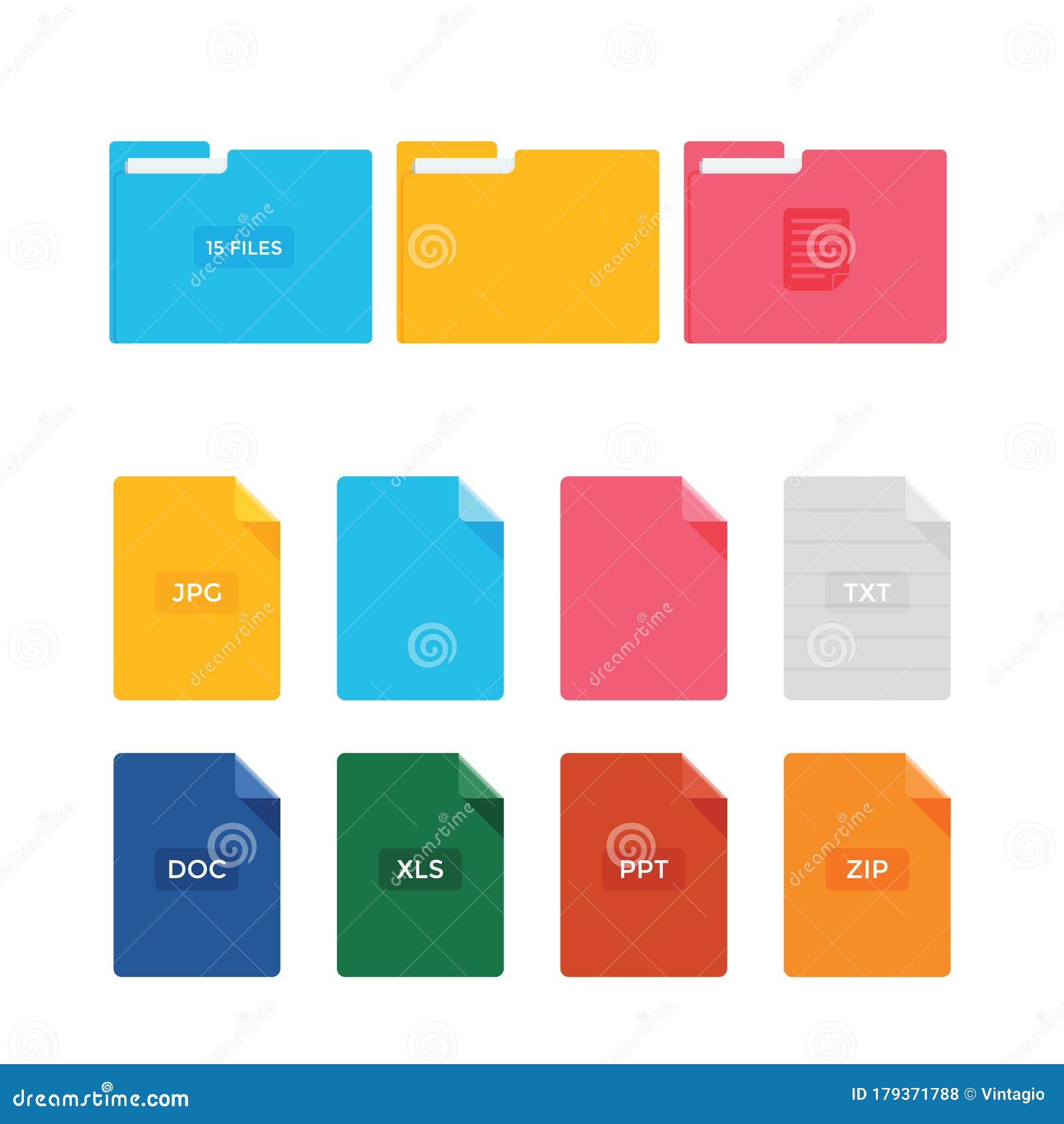 Paper and Folder stock vector. Illustration of file - 179371788