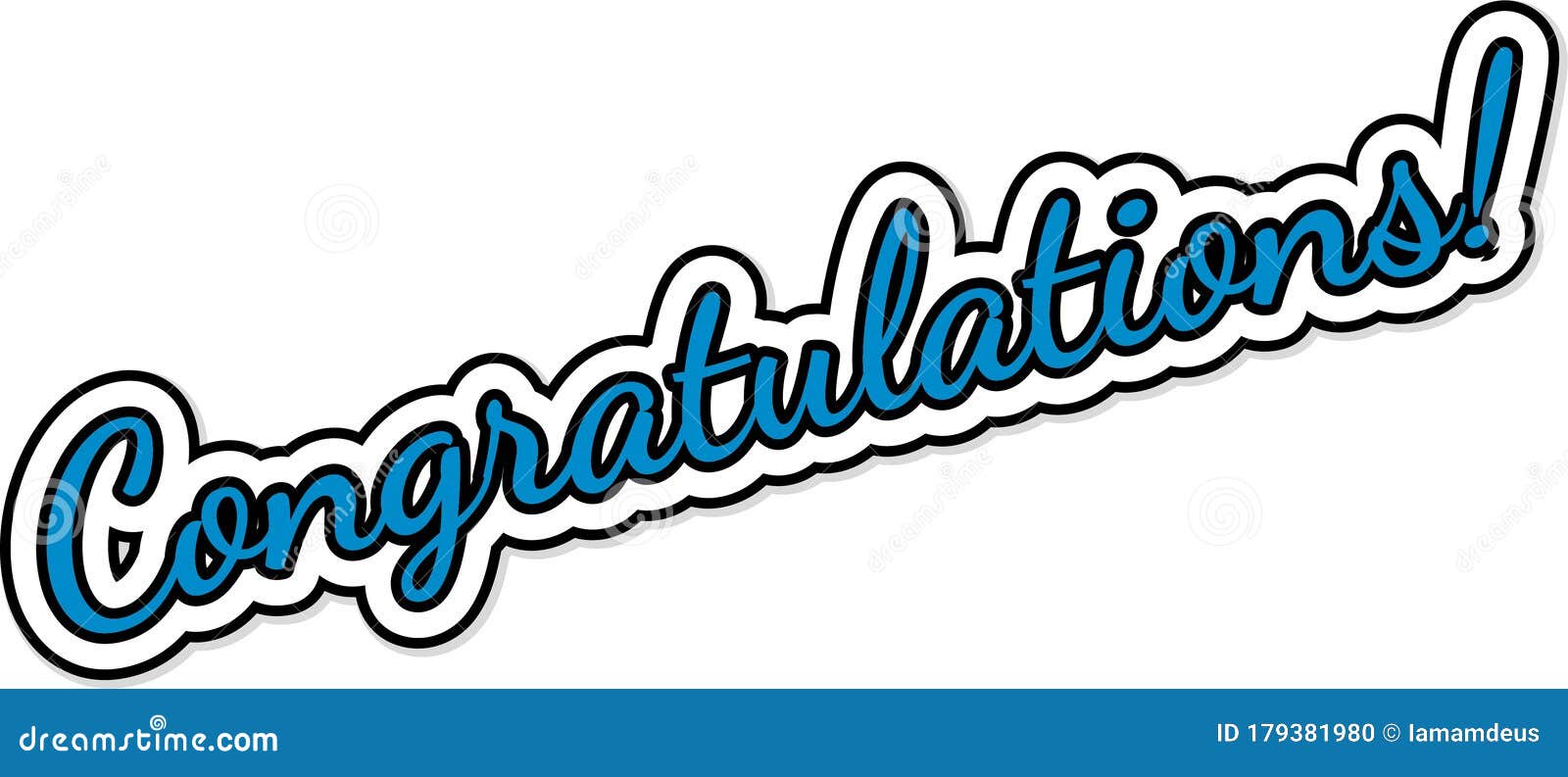 `Congratulations` sticker stock vector. Illustration of honor - 179381980