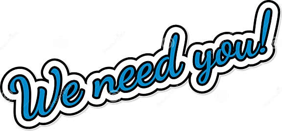 `we need you` poster stock vector. Illustration of handwritten - 179382214