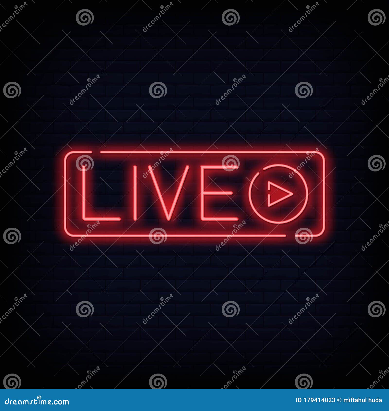Live Neon Signs Style Text Vector Stock Vector - Illustration of ...
