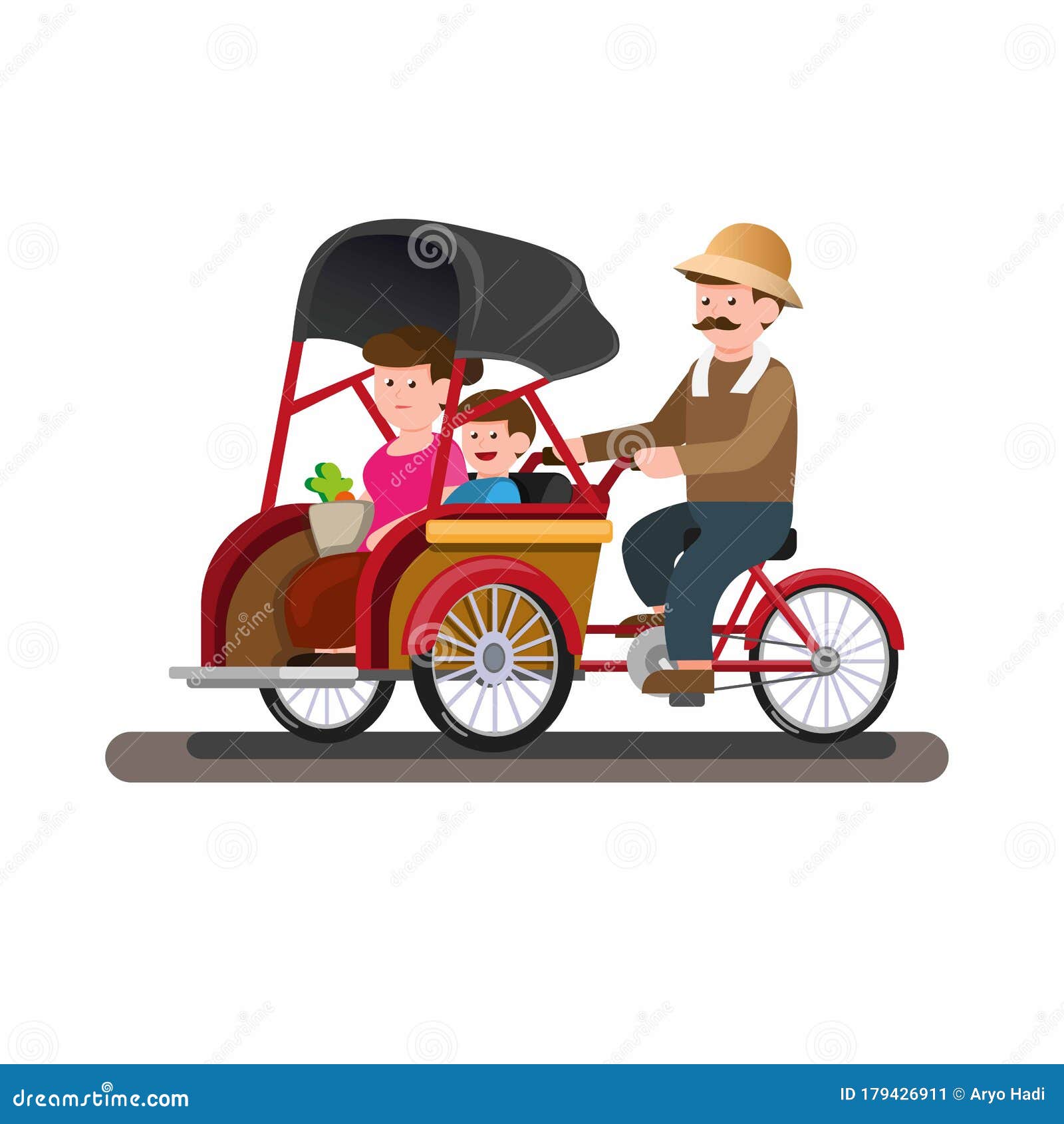 Becak Cartoons, Illustrations & Vector Stock Images - 66 Pictures to ...