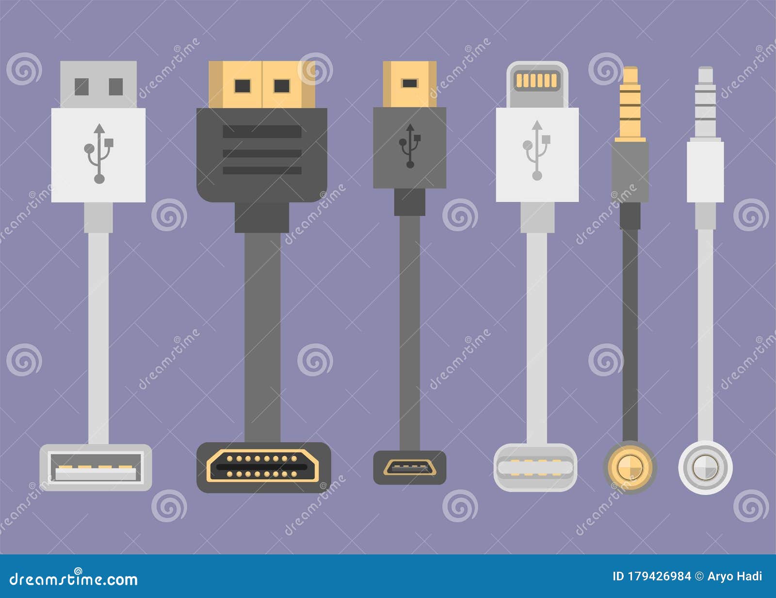 Jack Audio Input Icon. Jack Plug, Mic, Headphone Wire Symbol Vector ...