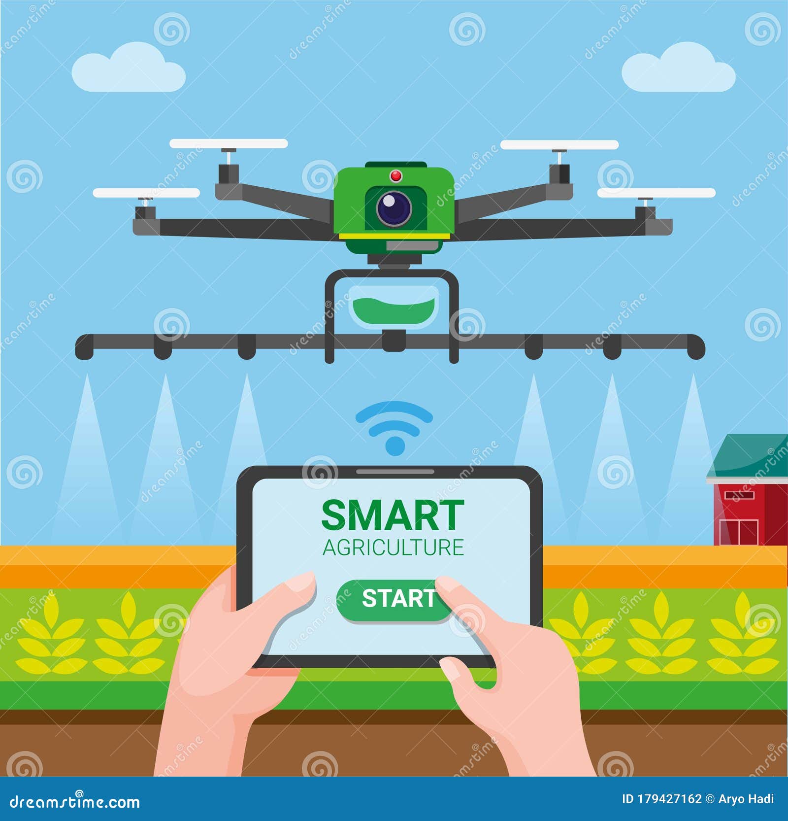 Drone Smart Farm Irrigation System With Drone Watering Plants ...