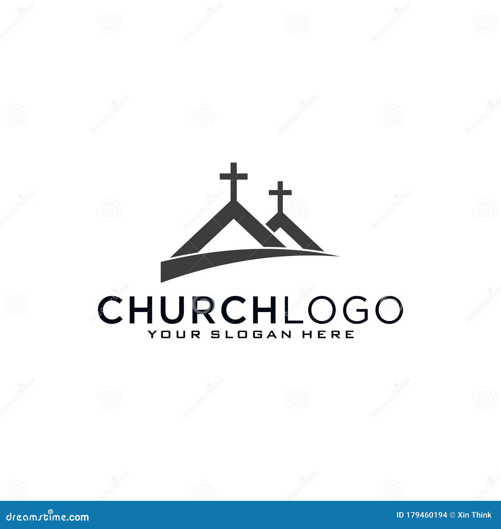 Church Logo. Christian Symbols. the Cross of Jesus, the Fire of the ...