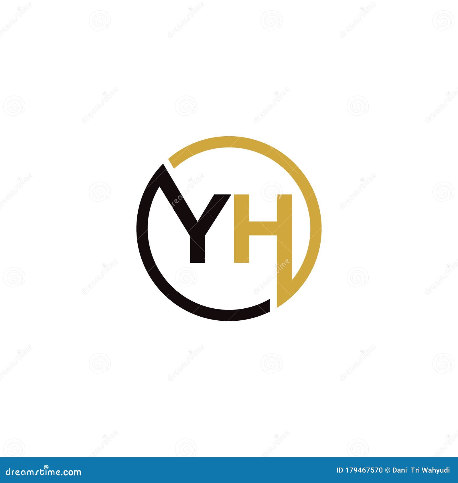 YH Letter Logo Icon Design Template Elements Stock Vector ...