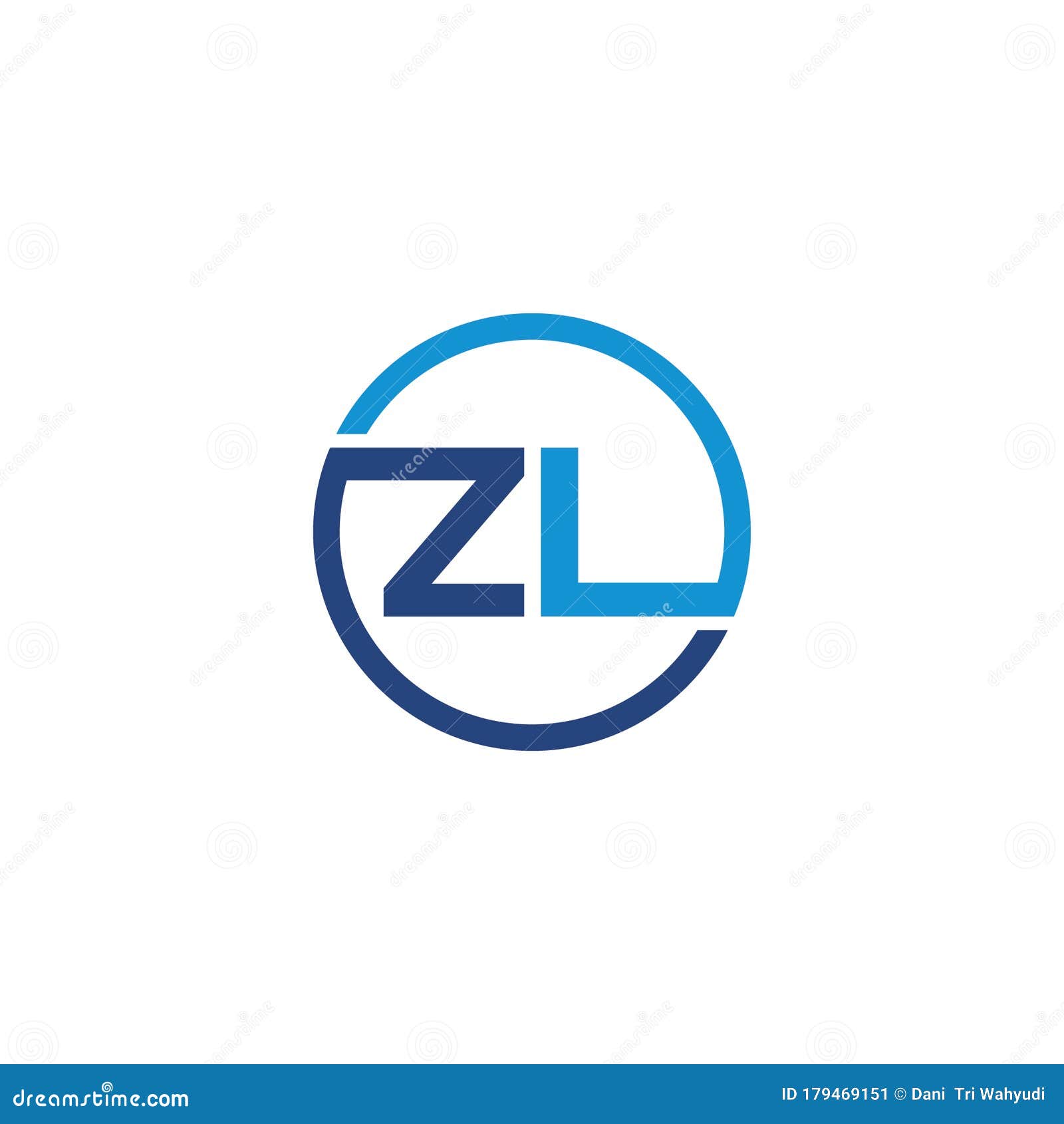 ZL Letter Logo Icon Design Template Elements Stock Vector ...