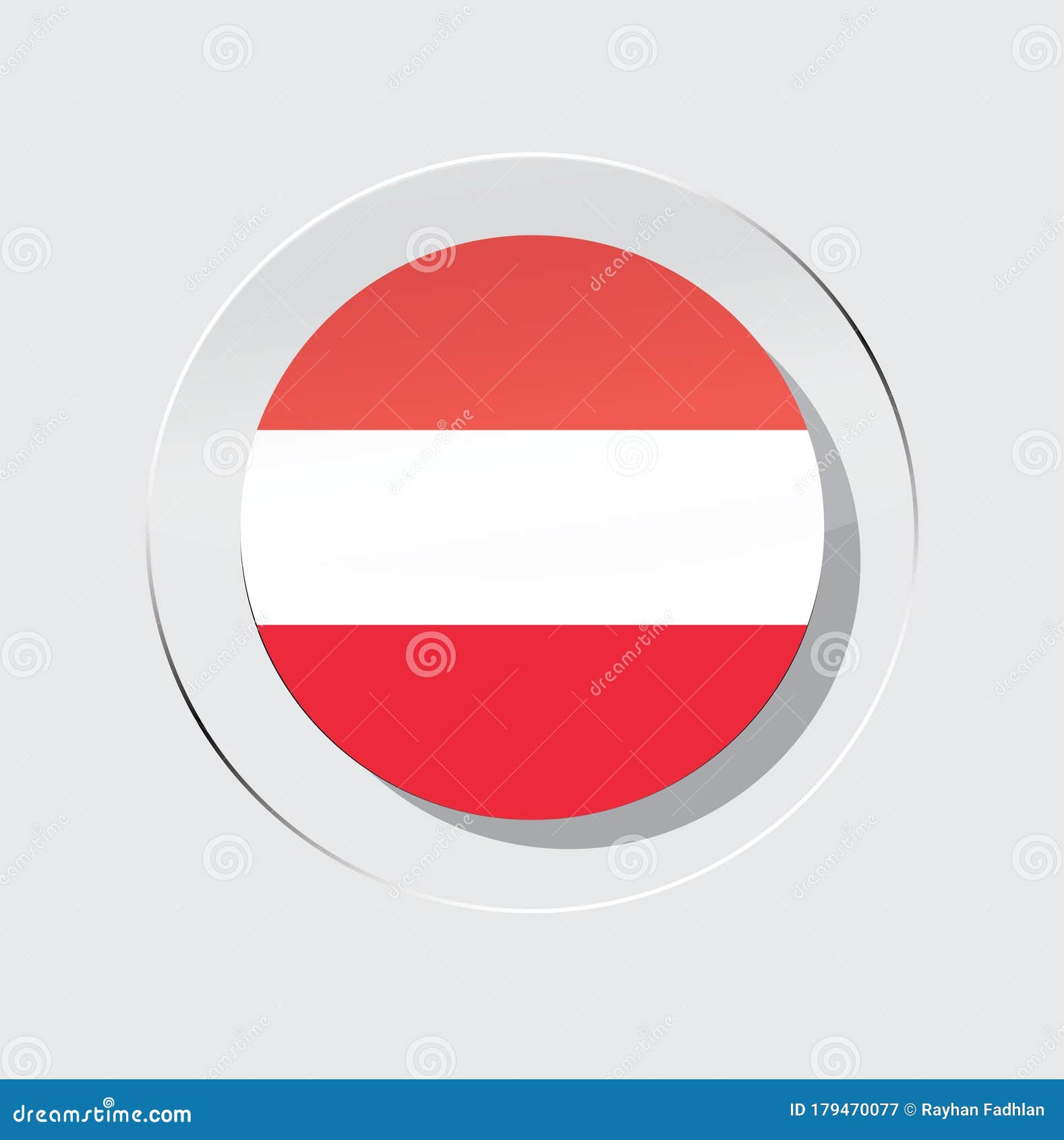Circle Icon Vector Illustration of Austria Country Flag Stock Vector ...