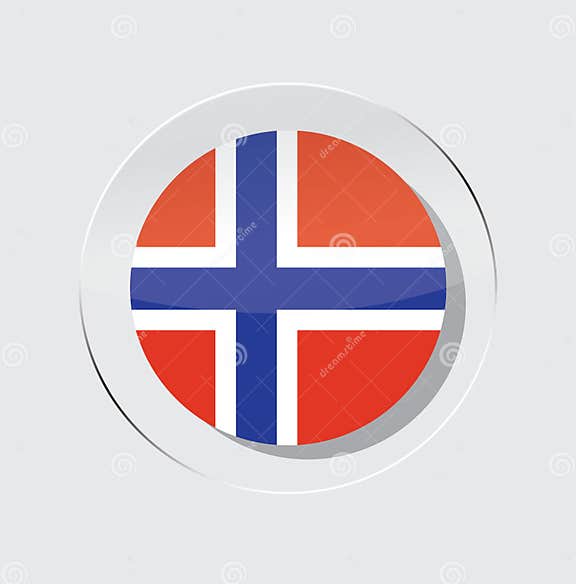 Circle Icon Vector Illustration of the Norway Country Flag Stock Vector ...