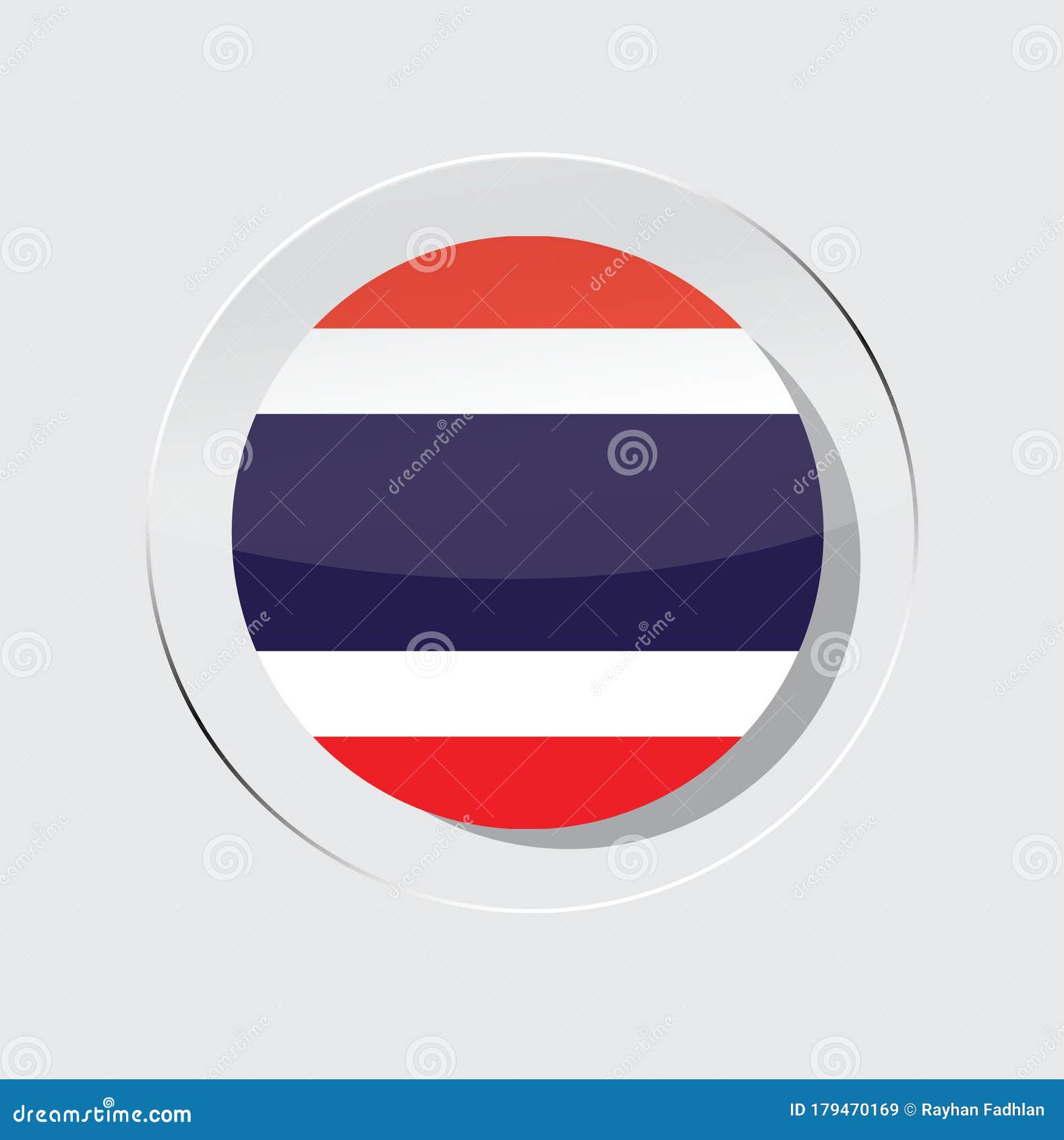Circle Icon Vector Illustration of Thailand Country Flag Stock Vector ...