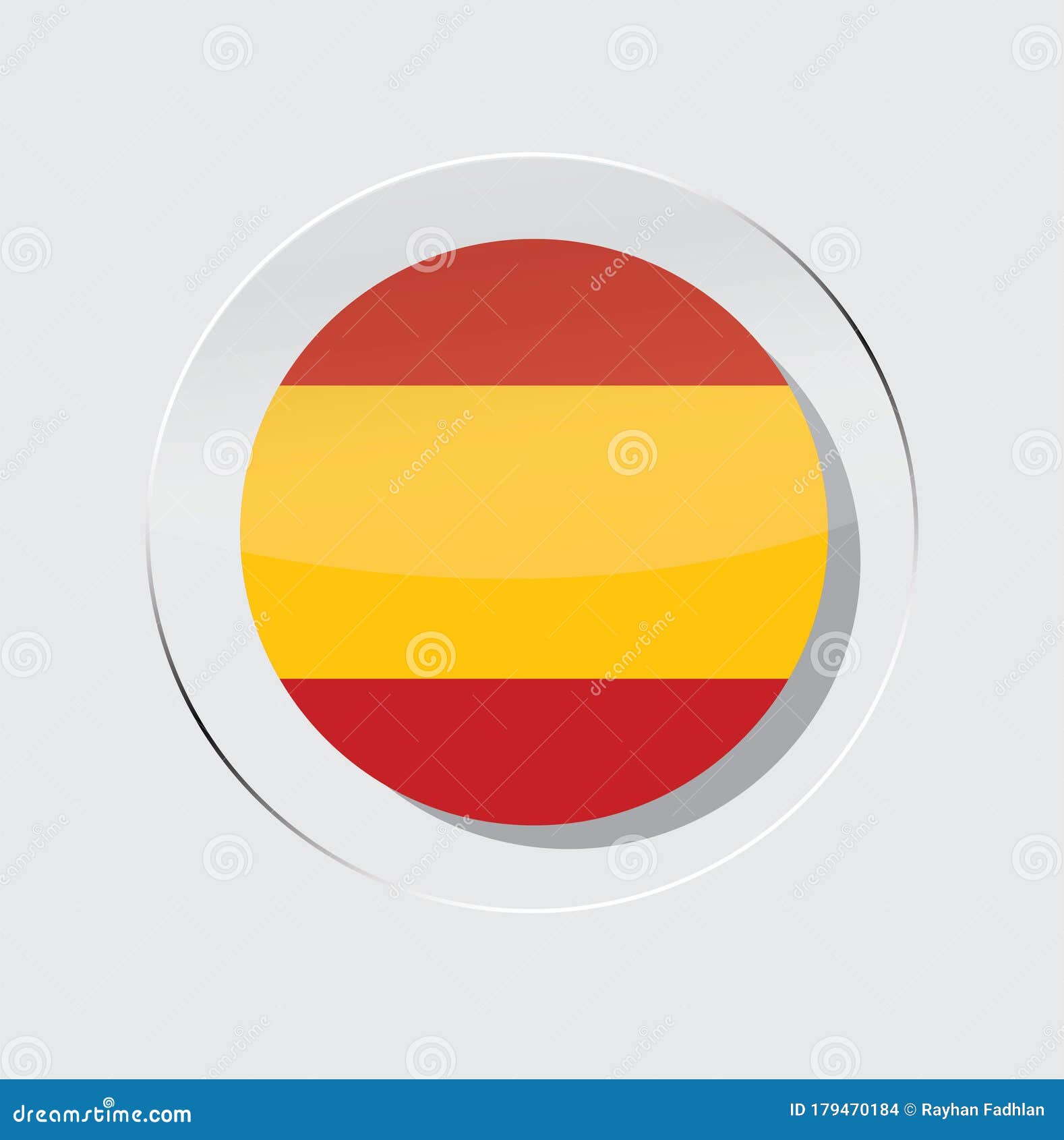 Circle Icon Vector Illustration of Spanish Country Flag Stock Vector ...