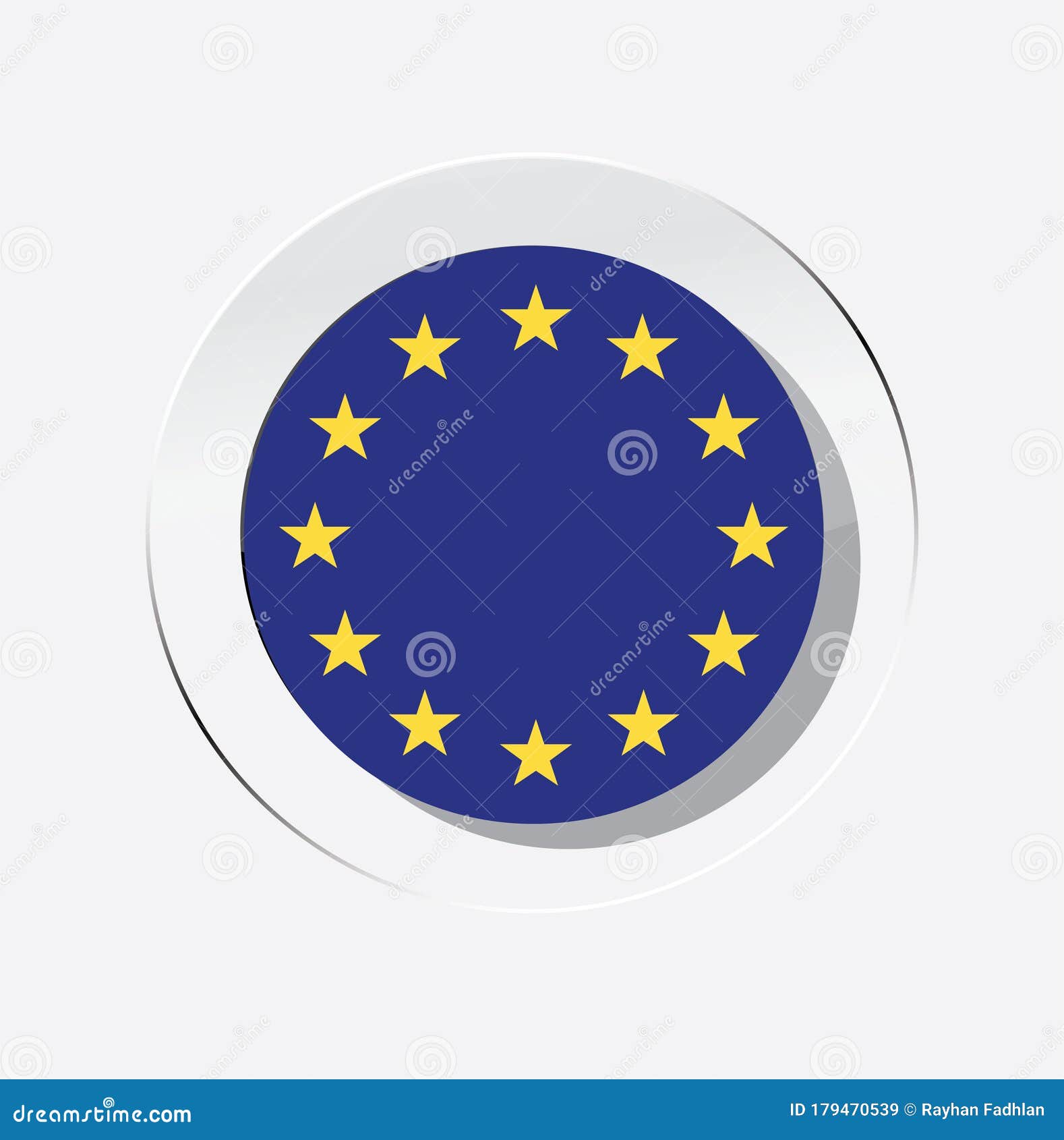 Circle Icon Vector Illustration of a European Union Country Flag Stock ...