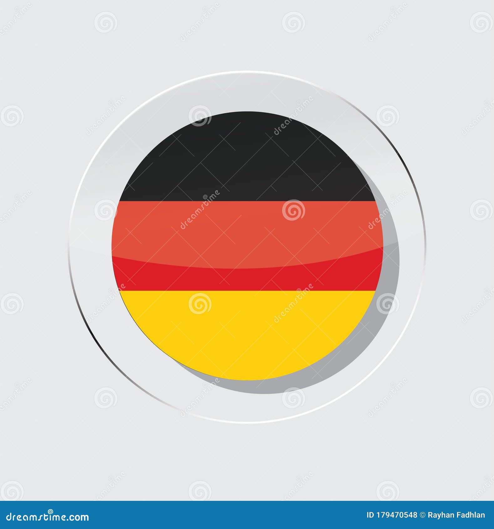 Circle Icon Vector Illustration of German Country Flag Stock Vector ...
