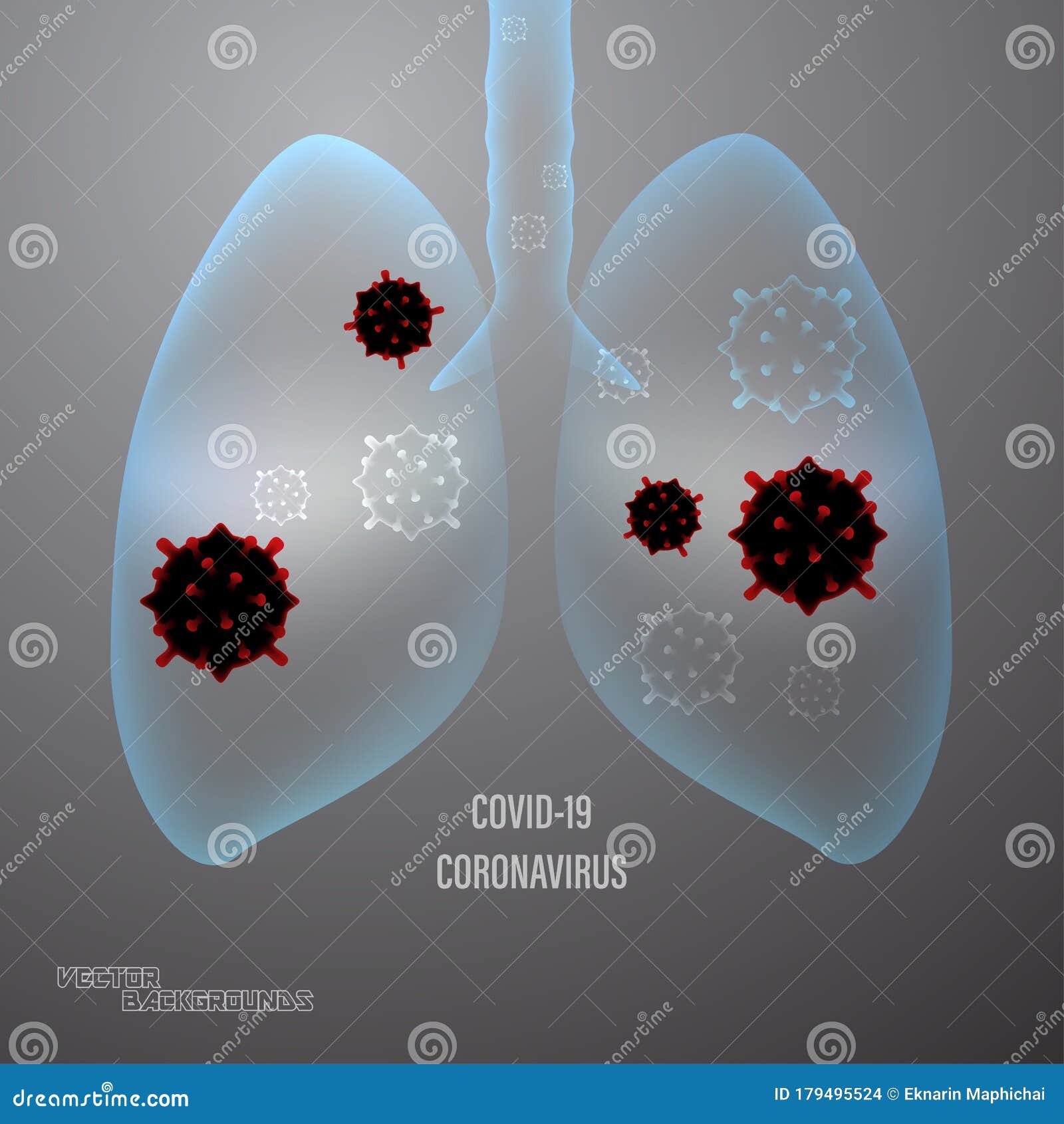 Scene In The Lab With A Lung X-ray And A Test Tube With A Blood Test ...