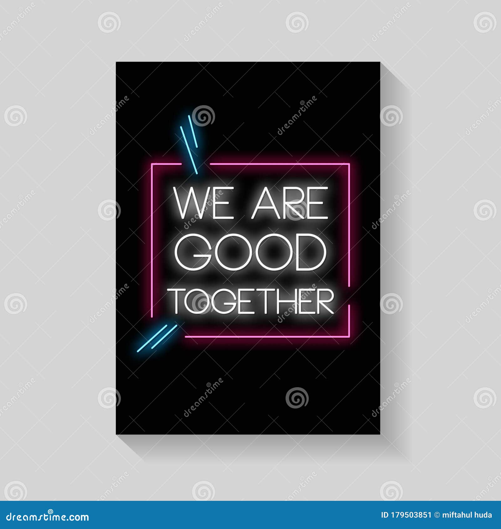 We are Good Together Neon Signs Style Text Vector Stock Vector ...