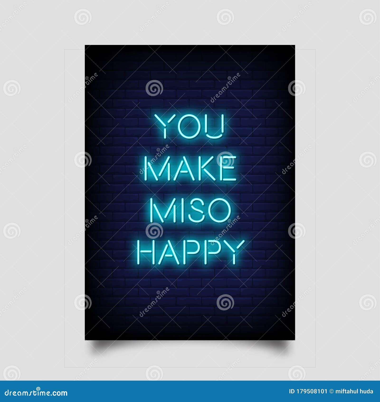 You Make Misso Happy Neon Signs Style Text Vector Stock Vector ...