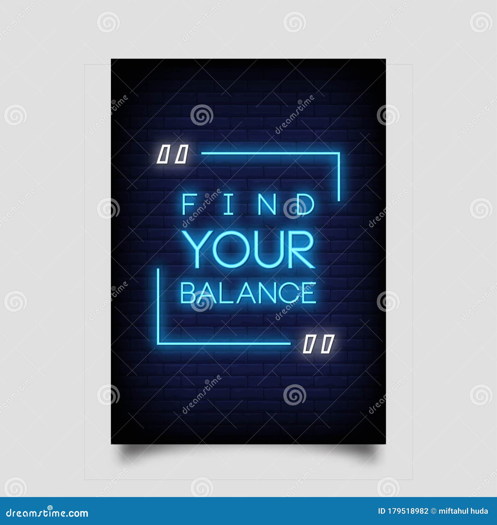 Find Your Balance Neon Signs Style Text Vector Stock Vector ...