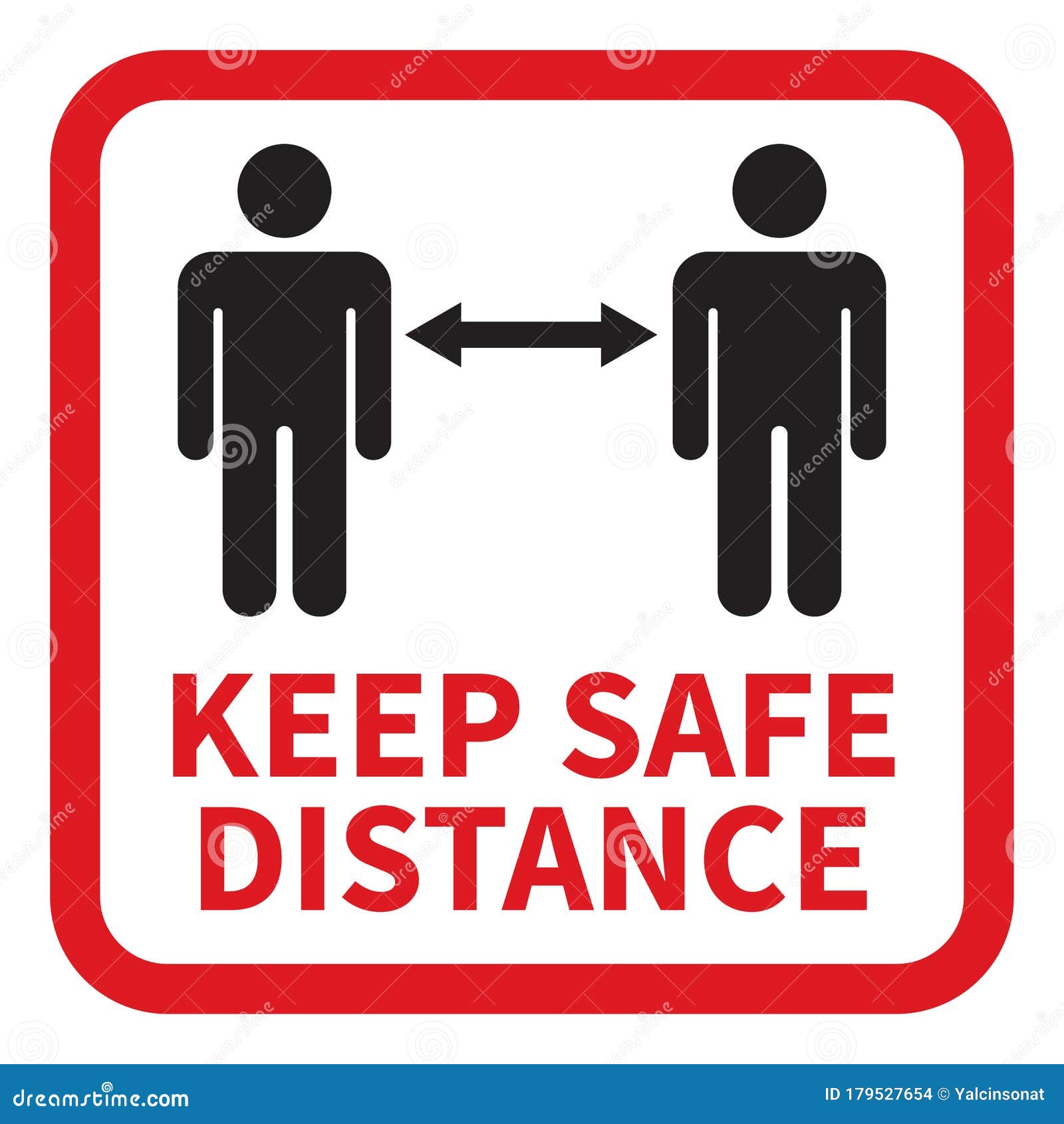 Keep safe distance stock illustration. Illustration of interface ...