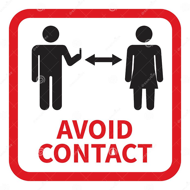 Avoid contact sign stock illustration. Illustration of protect - 179527668