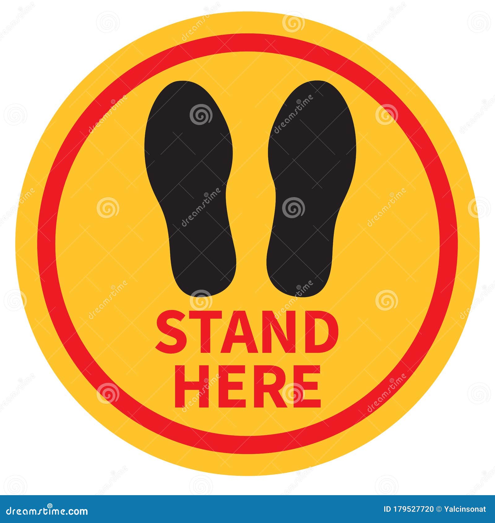 Stand Here Sign Stock Illustration | CartoonDealer.com #179527720
