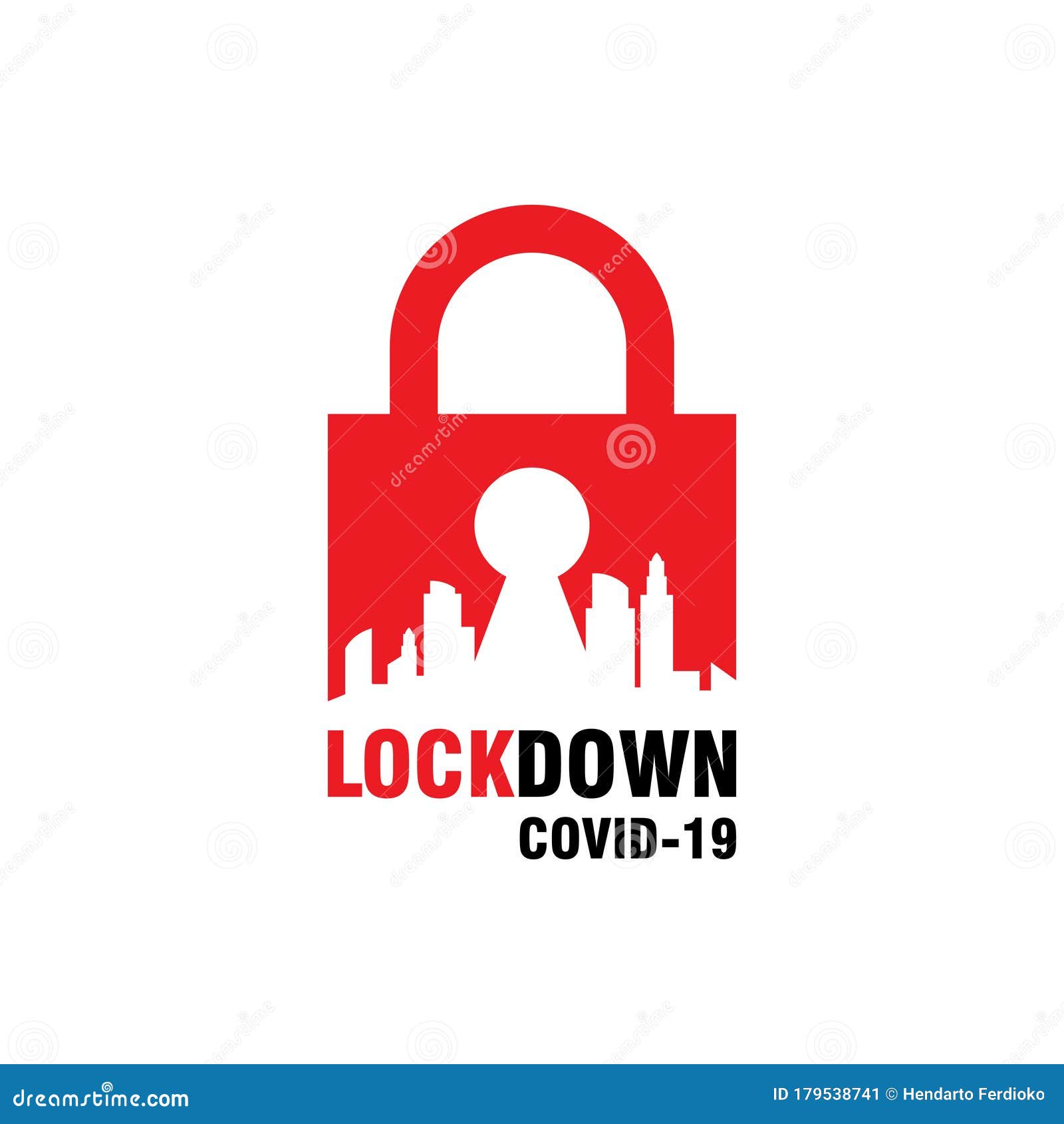 Lockdown City Covid-19 Corona Virus Vector Background Stock Vector ...