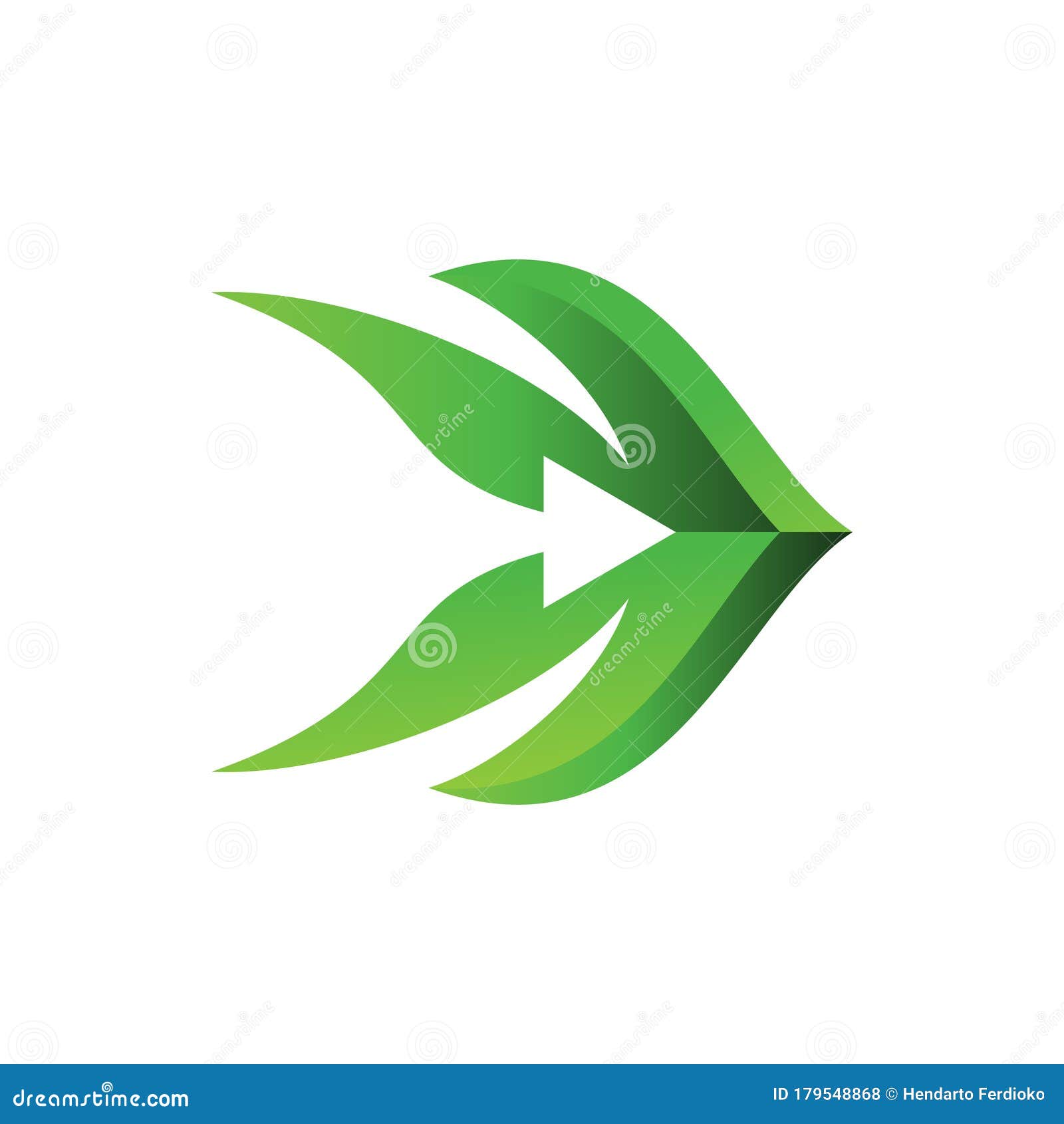 Leaf Arrow Nature Logo Design Graphic Vector. Stock Vector ...