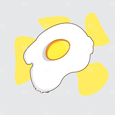 Simple Sunny Side Up Vector Illustration Stock Vector - Illustration of ...