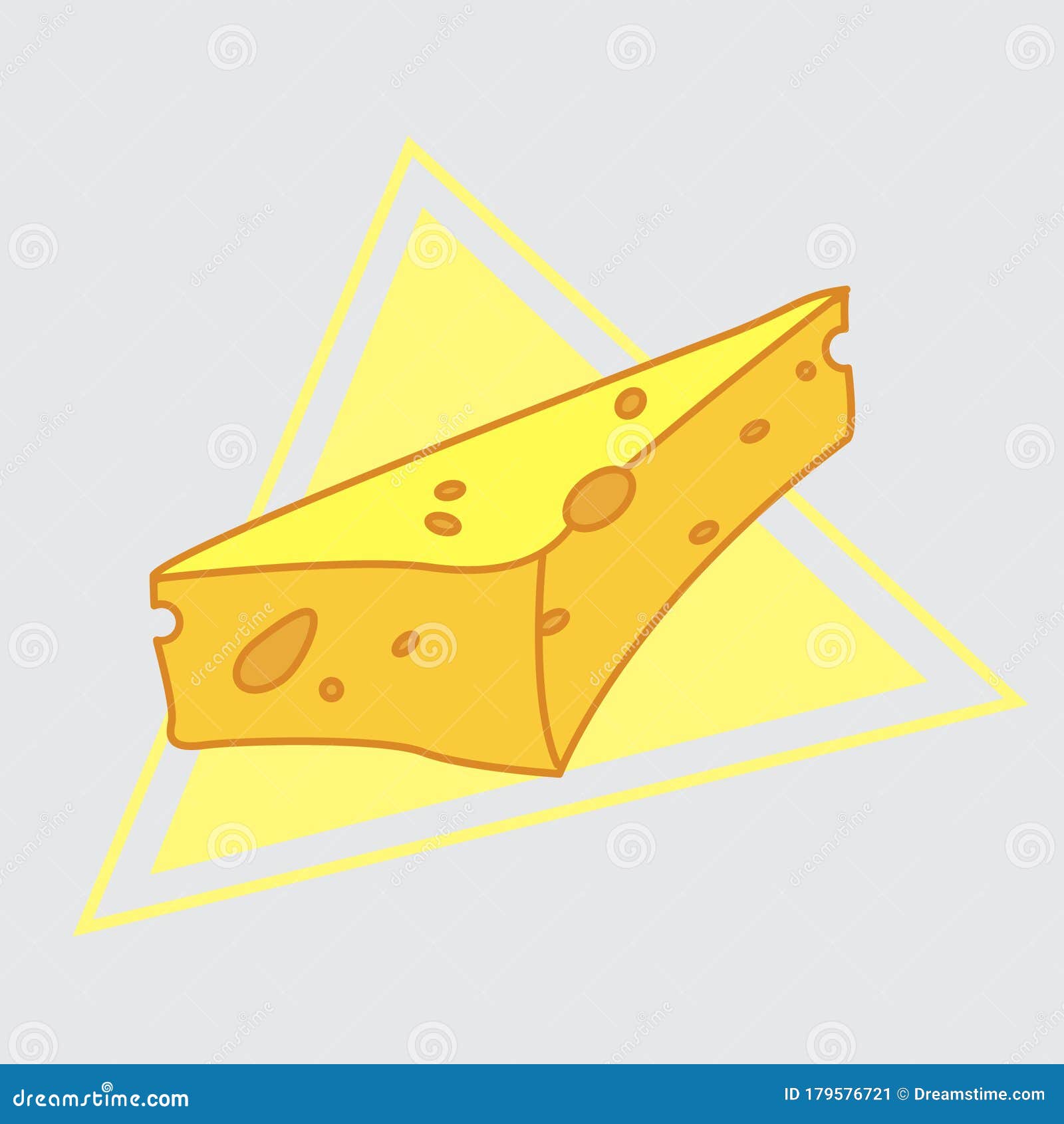 Simple Illustration of Cheese Vector Stock Vector - Illustration of ...