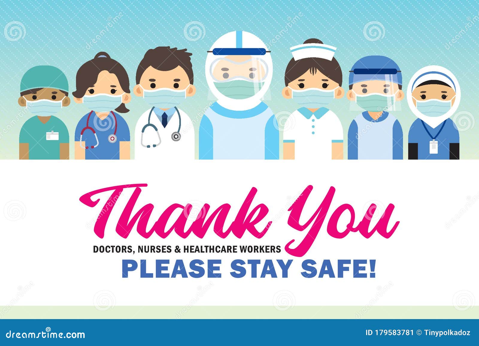 Thank You Covid-19 Coronavirus Frontline Doctors, Nurse & Healthcare ...
