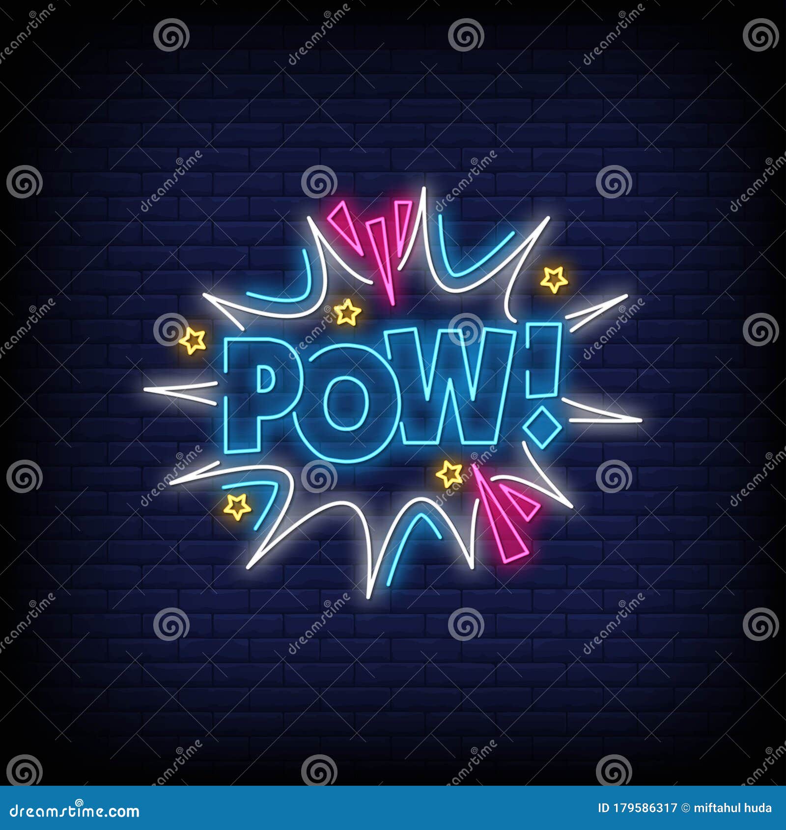 Comic Signs Pow Print