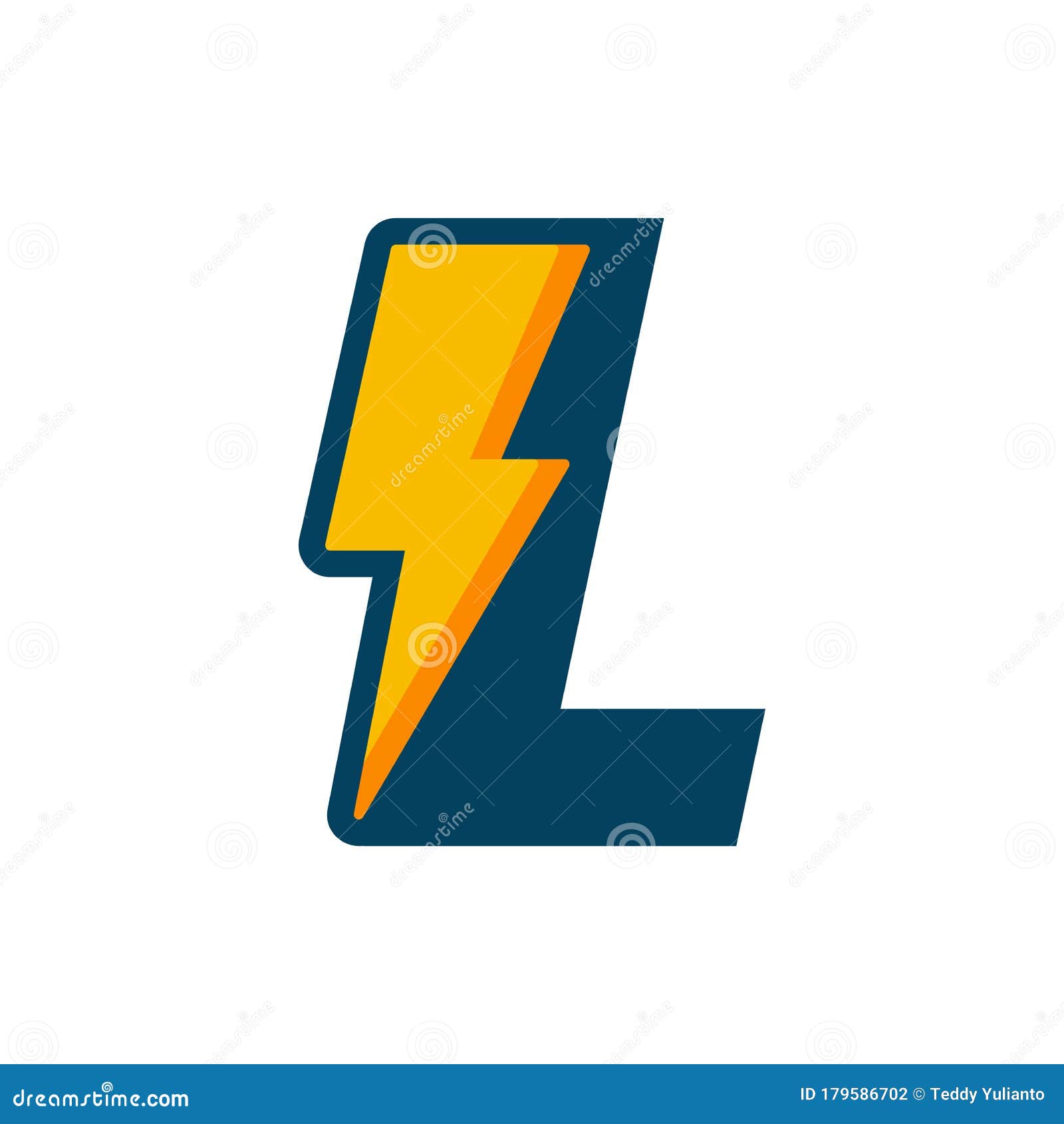 Strong Initial L Bolt logo stock vector. Illustration of identity ...