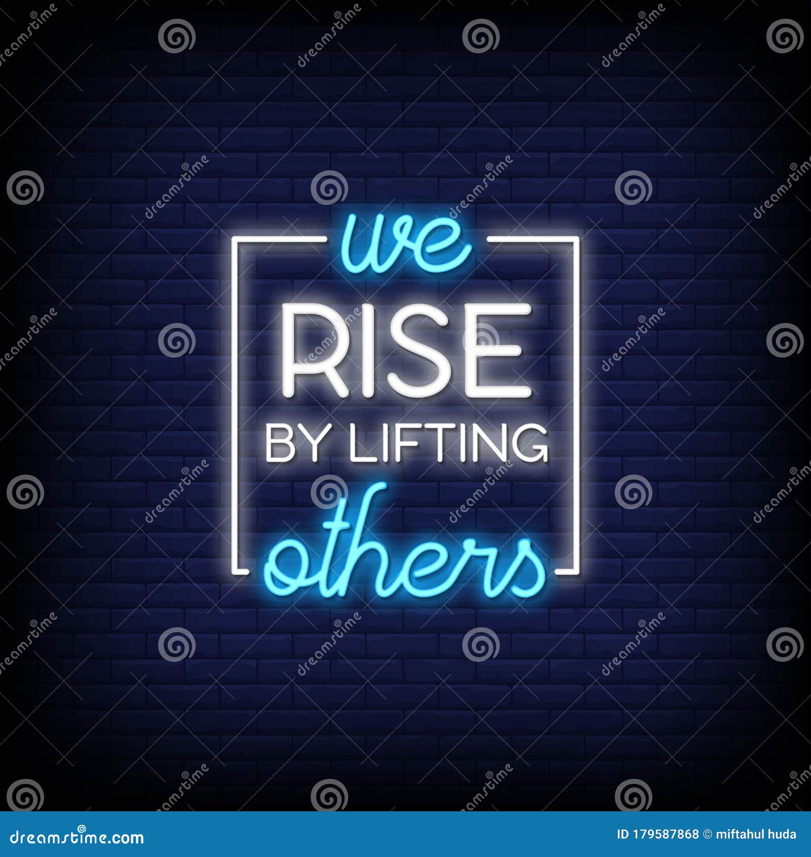 We Rise by Lifting Others Neon Signs Style Text Vector Stock Vector ...