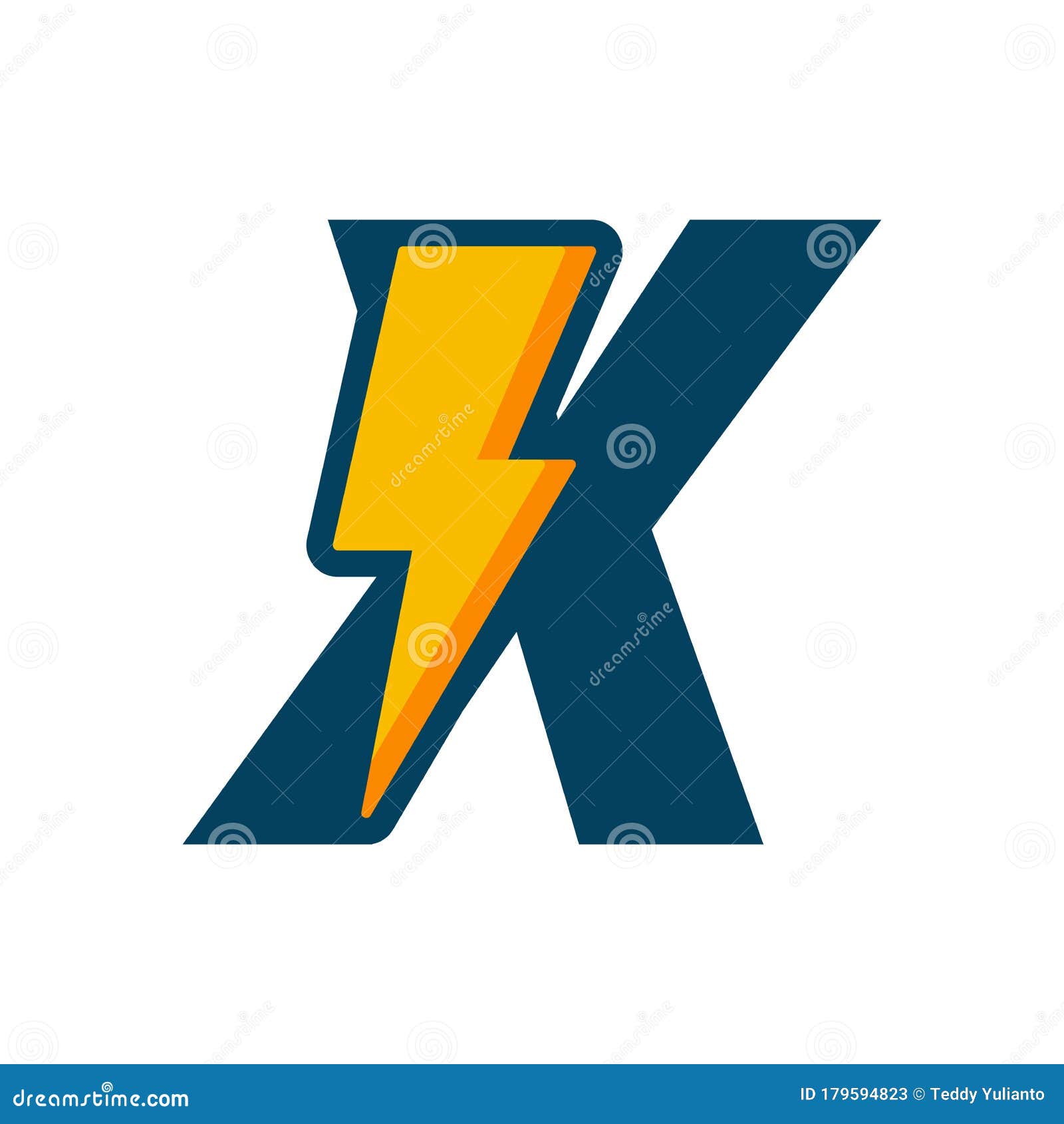 Strong Initial X Bolt logo stock vector. Illustration of flash - 179594823