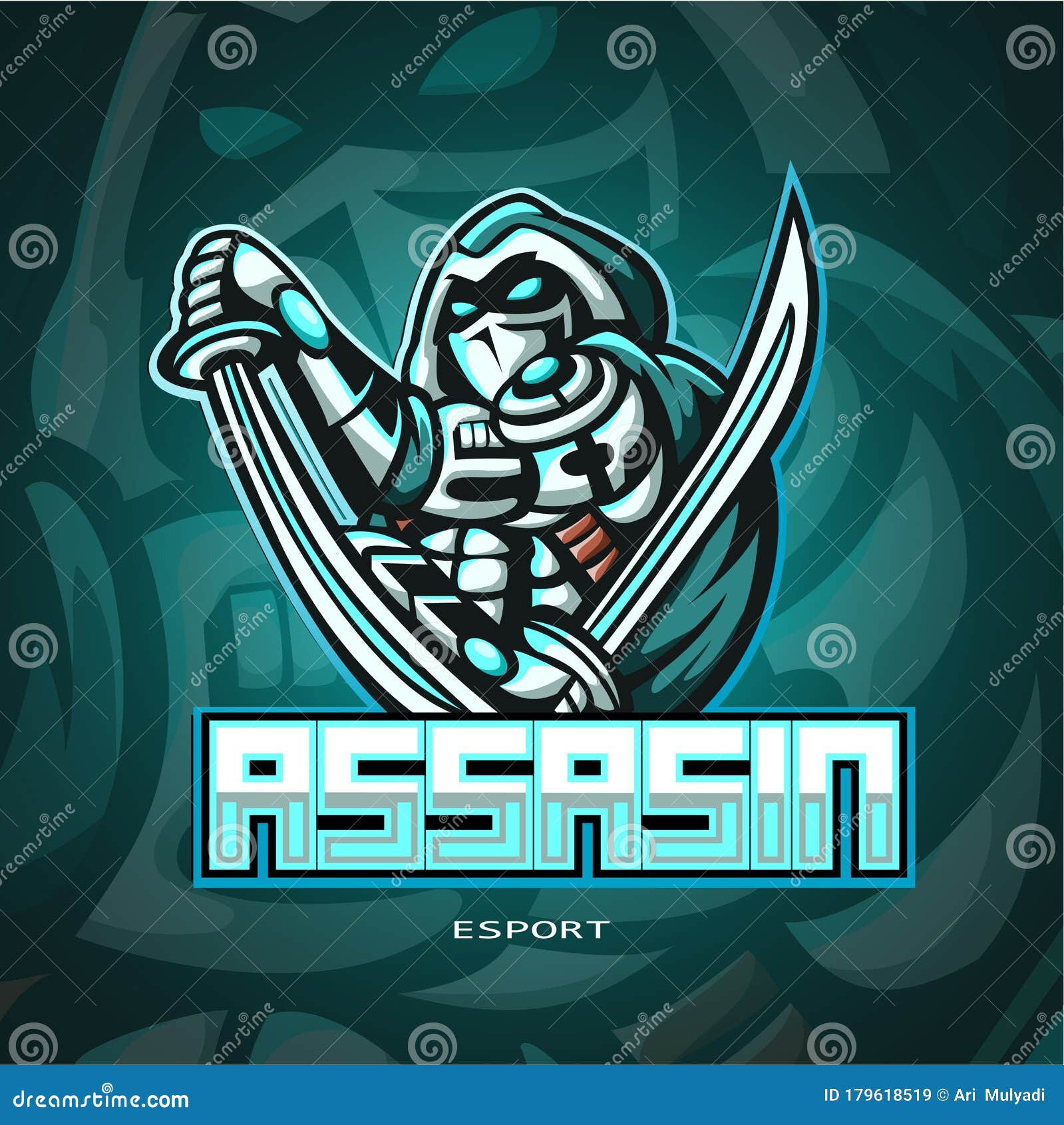 Assassin Mascot, Vector Logo Illustration | CartoonDealer.com #170947893