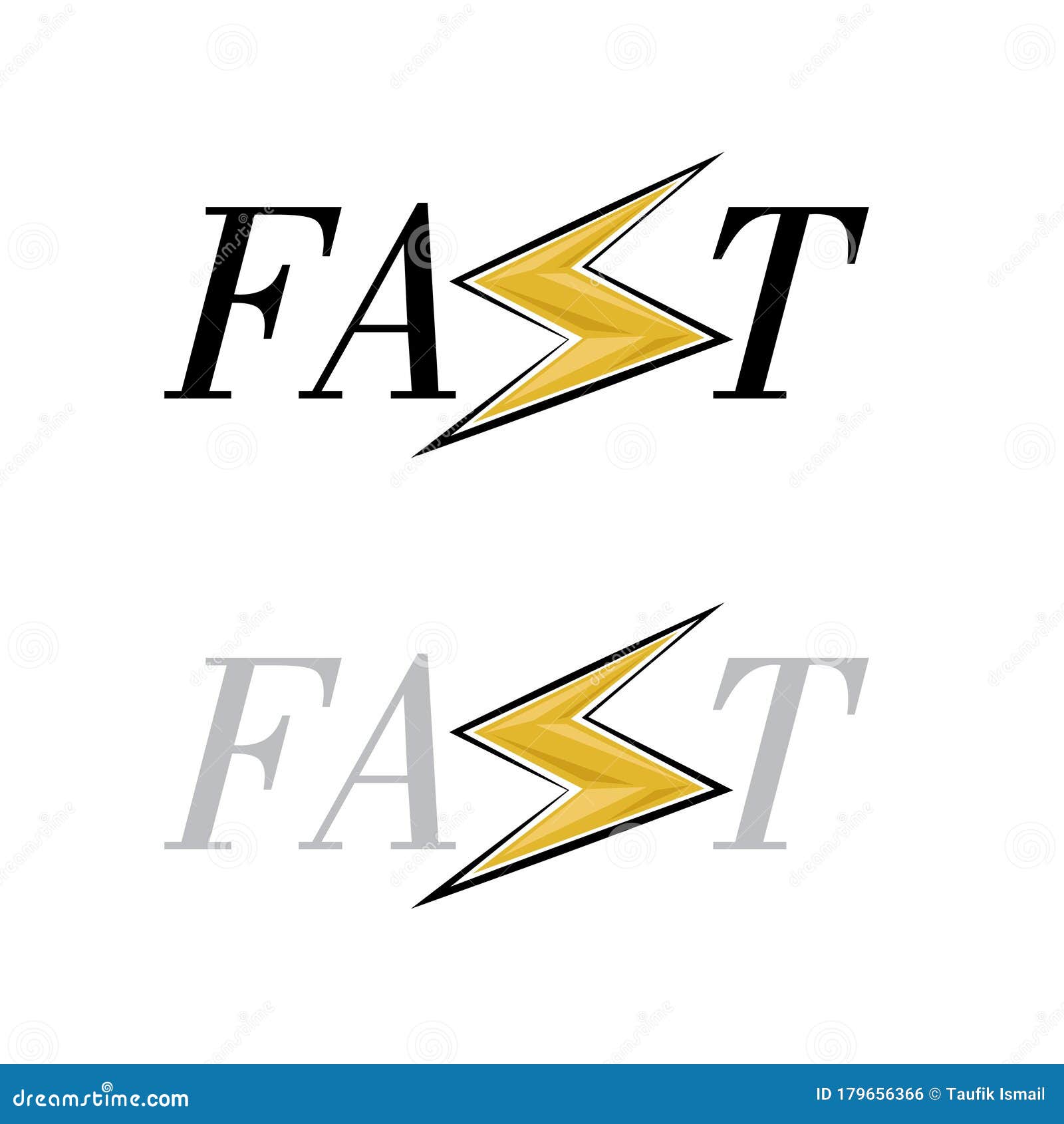 Fast Logo Illustration with 2 Kind of Style Stock Vector - Illustration ...
