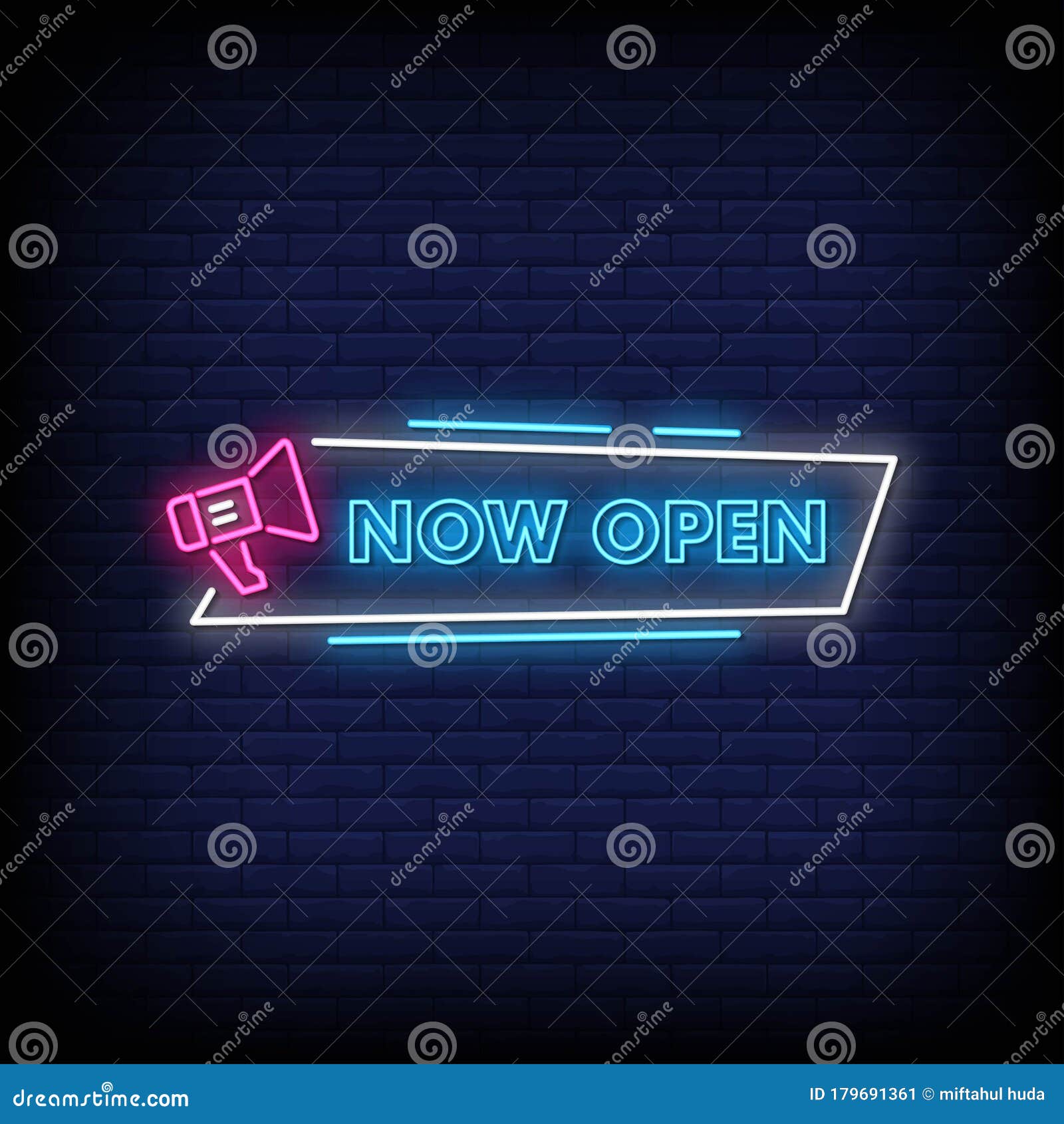 Now Open Neon Signs Style Text Vector Stock Vector - Illustration of ...